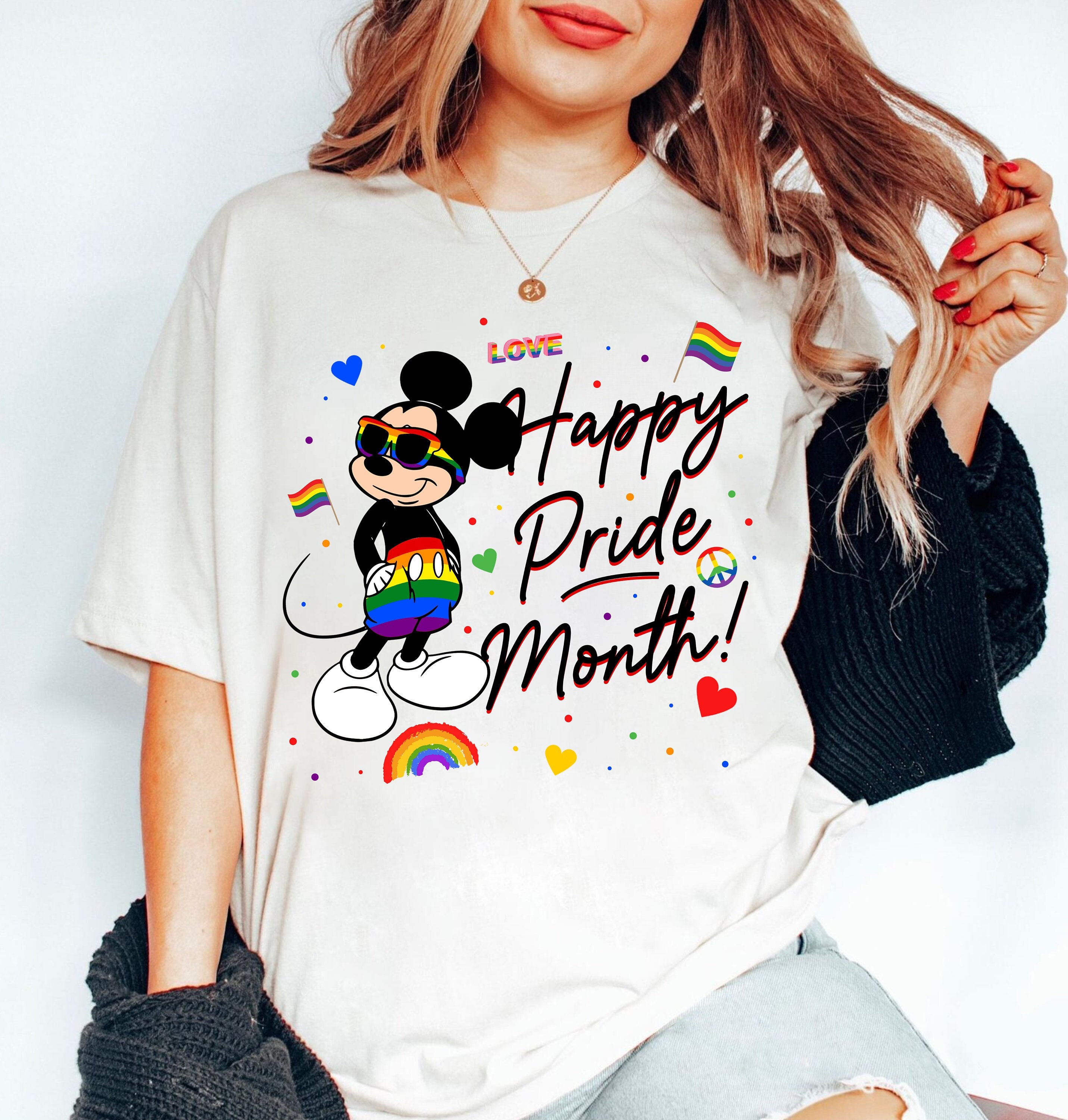 TSHIRT-Disney Mickey Mouse Happy Pride Month Shirt, Disney Lgbt Pride ...