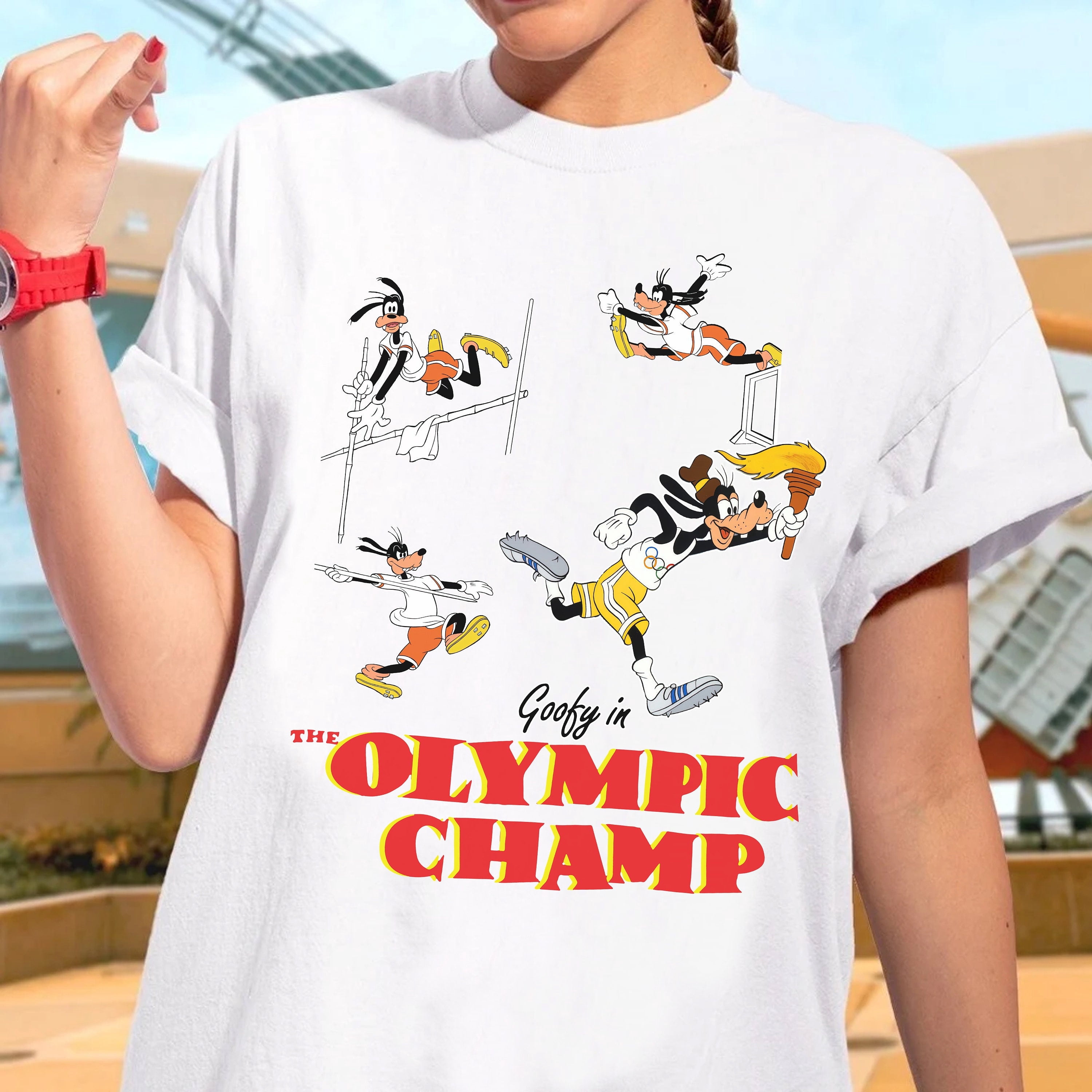 TSHIRT-Disney Mickey and Friends Goofy In The Olympic Champ Shirt ...