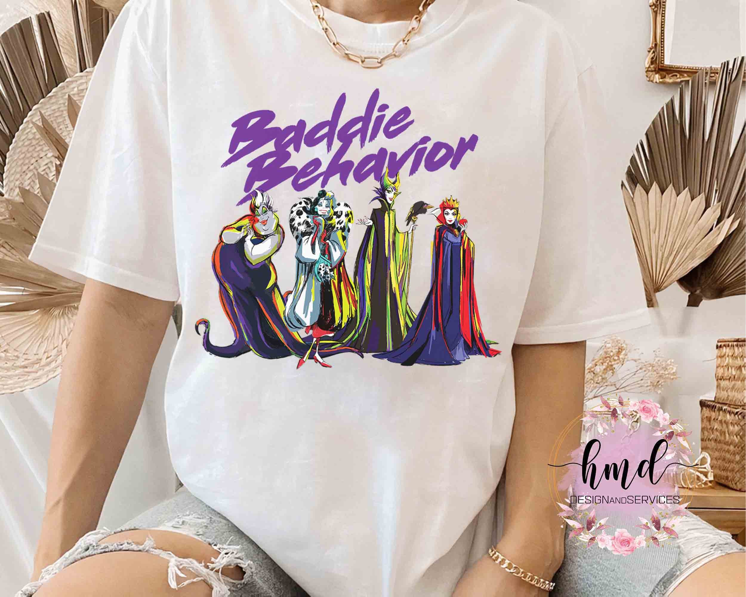 TSHIRT-Disney Villains Characters Baddie Behavior T-shirt, Ursula ...