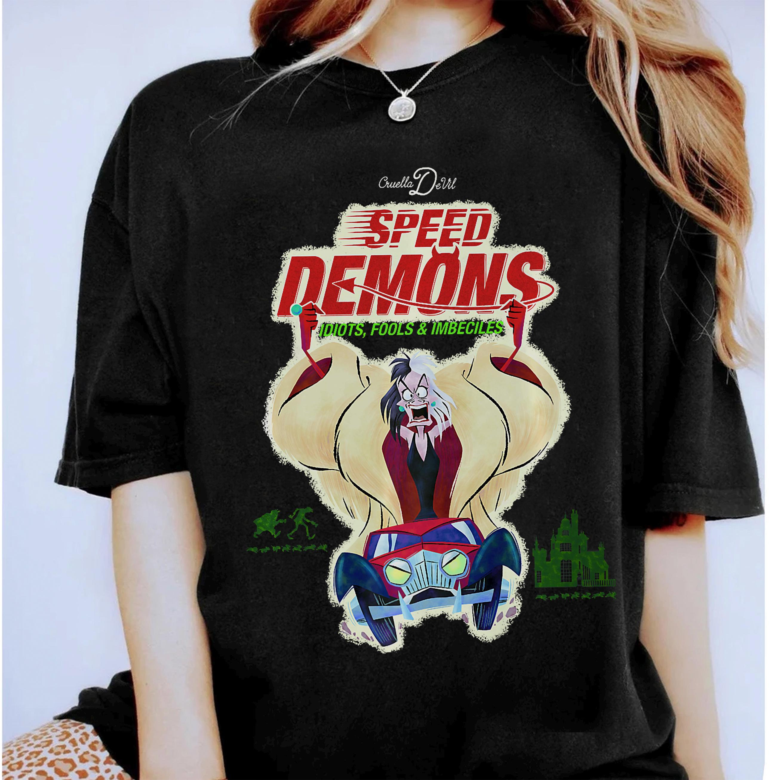 TSHIRT-Disney Villains Iconic Cruella De Vil Speed Demons T-Shirt ...