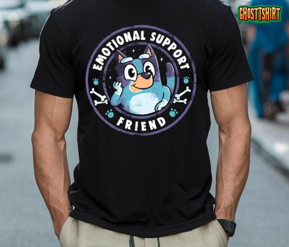 TSHIRT-Emotional Support Friend Logo Bluey Shirt - Walmart.com