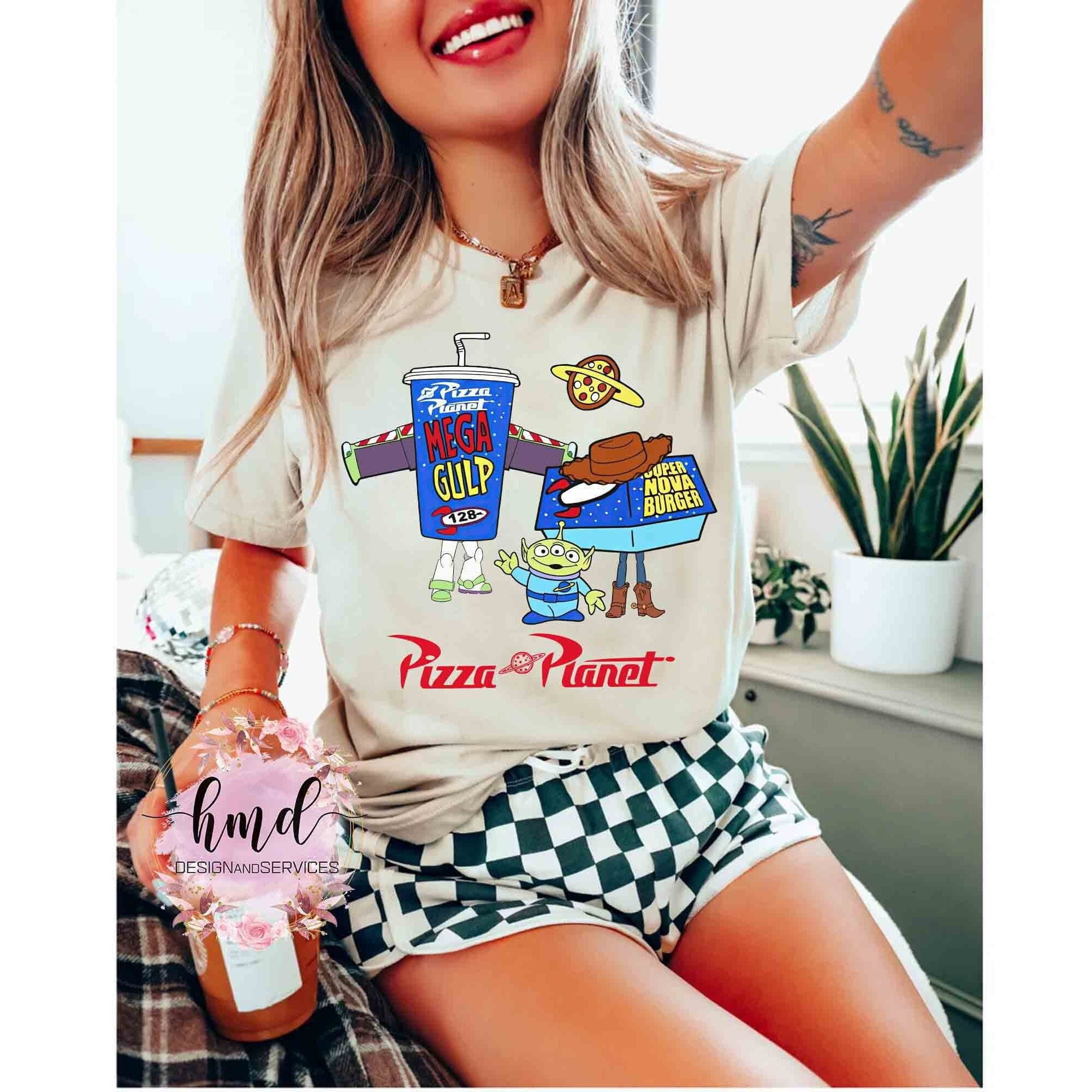 TSHIRT-Funny Toy Story Buzz Lightyear Woody Alien Pizza Planet T-shirt ...