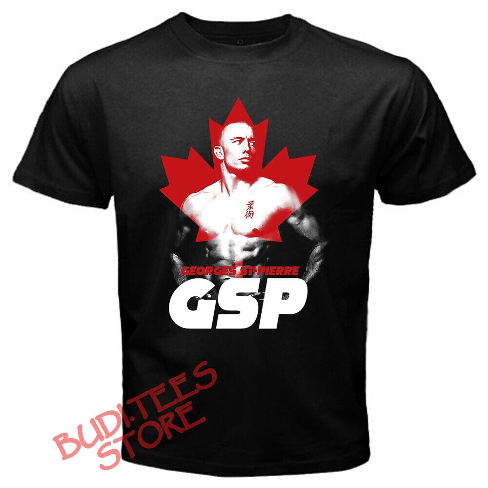 TSHIRT-GSP Georges St Pierre MMA Fighter Champion Men's Black T-Shirt Size S-5XL - Walmart.com