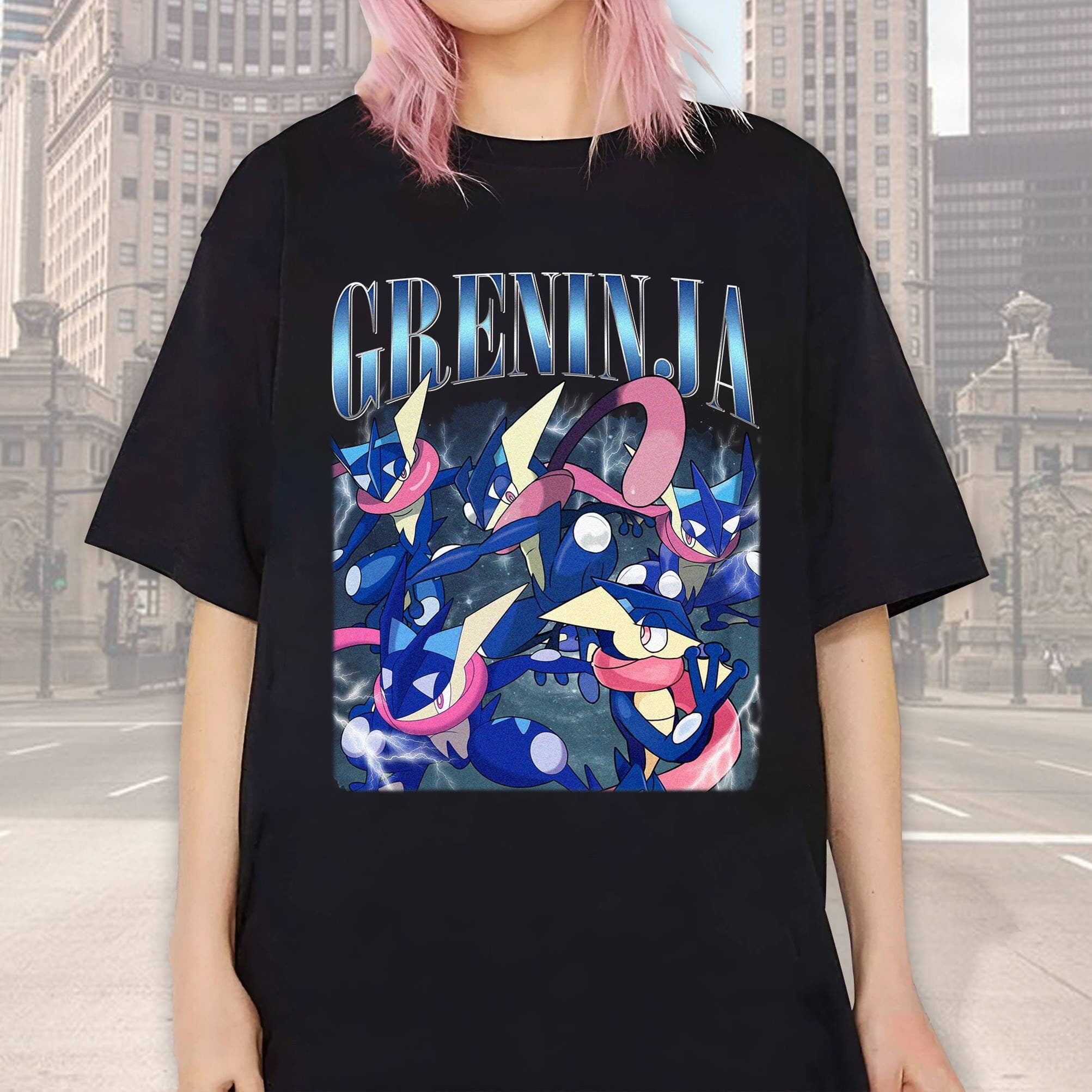 TSHIRT-Greninja PokemÃ¶n Vintage Bootleg Shirt | Vintage Graphic 90s ...