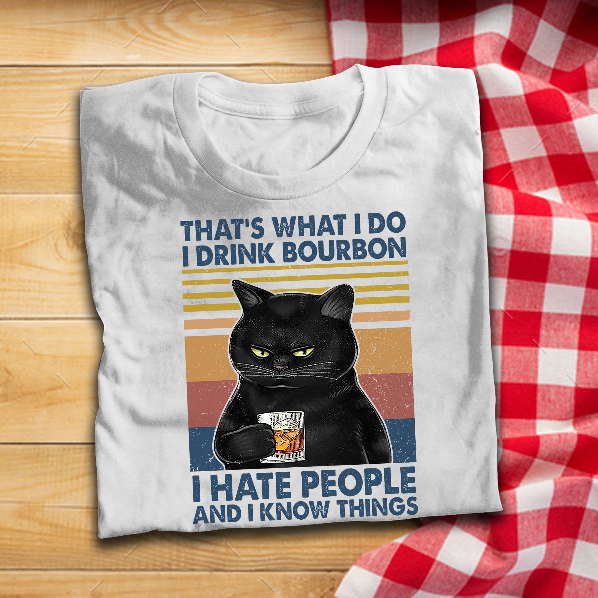 TSHIRT-Grumpy Cat That's What I Do I Drink Bourbon I Hate People And I ...