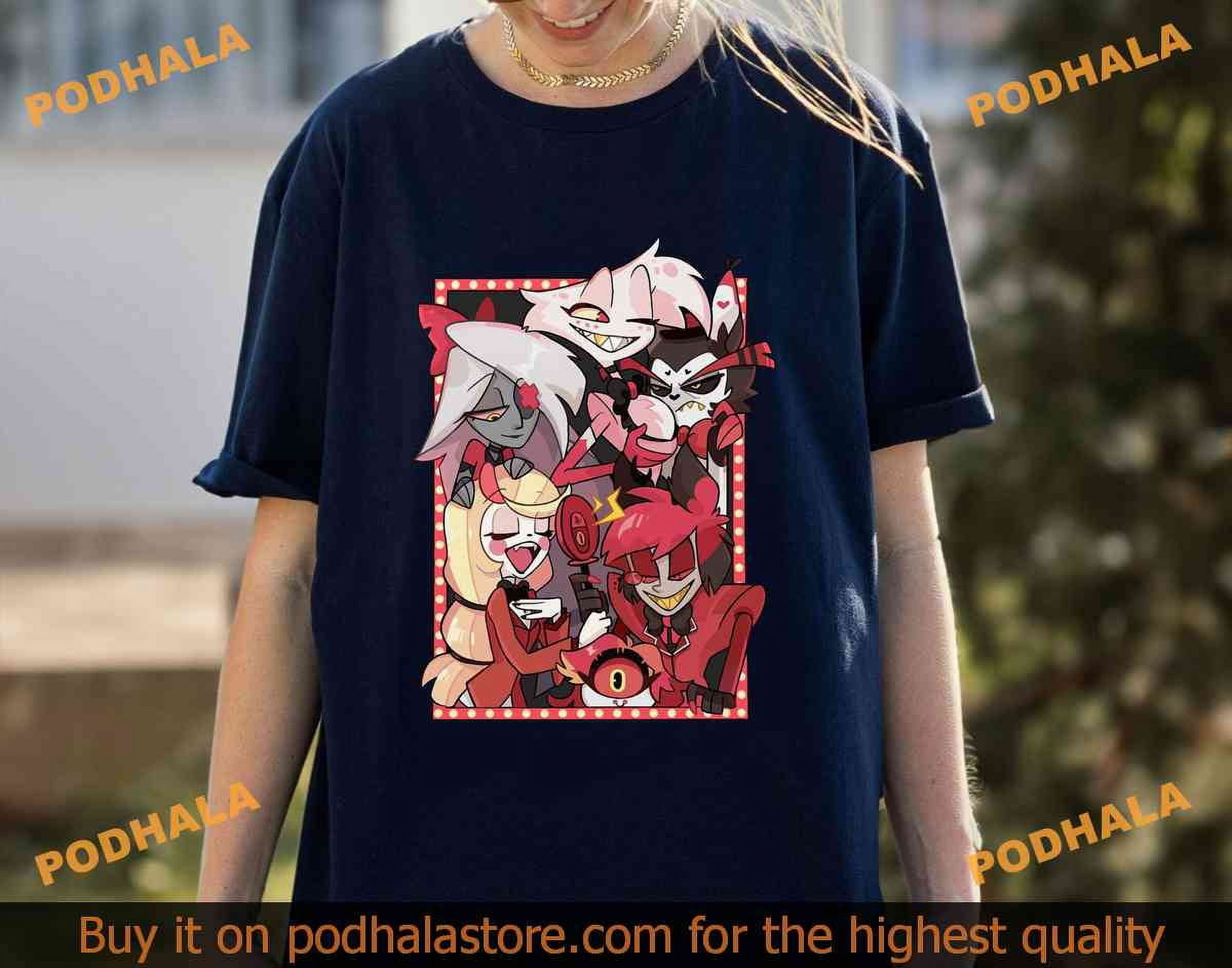 TSHIRT-Hazbin Hotel Characters Collective Shirt, Cartoon and Helluva Boss Fan Merch - Walmart.com