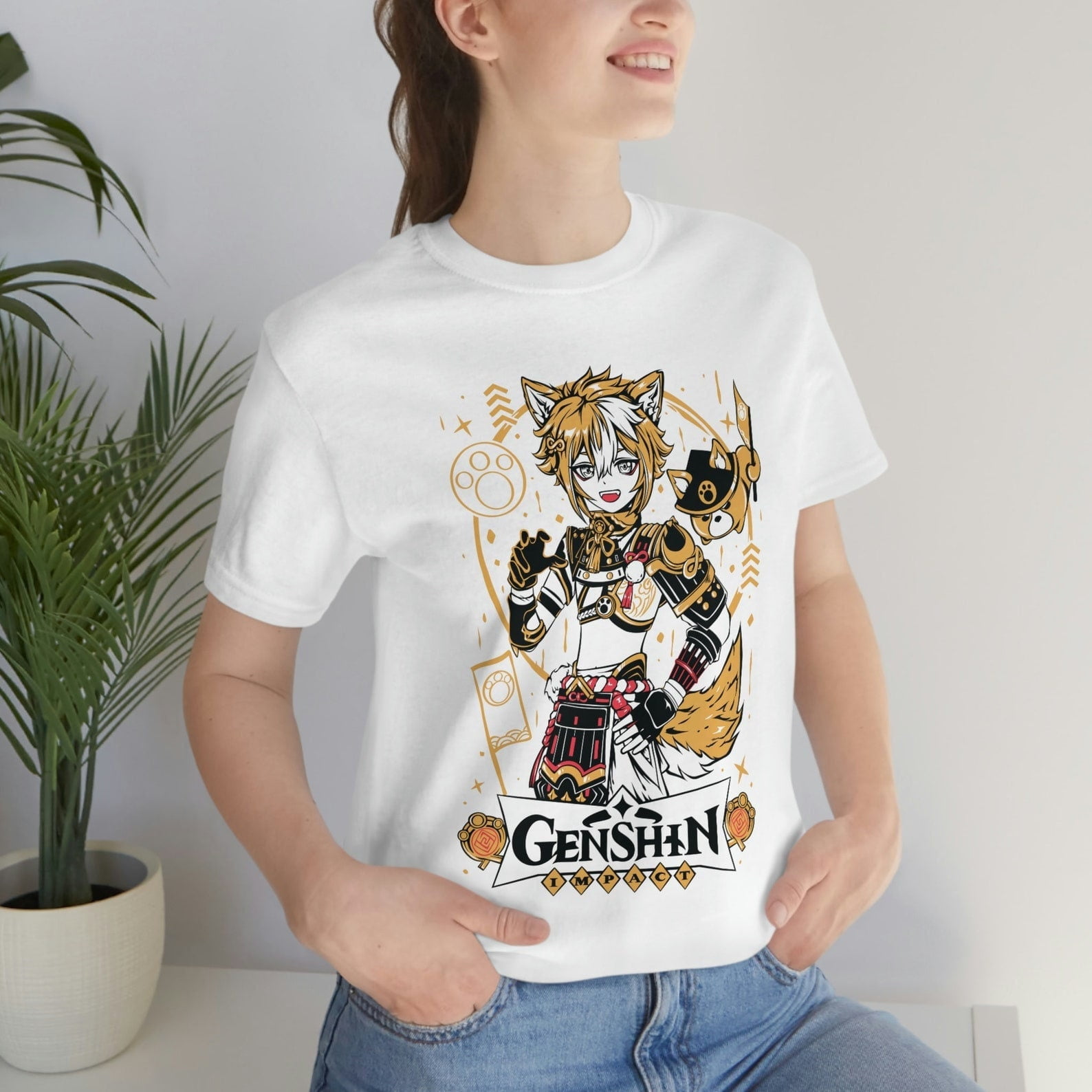 TSHIRT-Hu Tao Genshin Impact Japan Aesthetic Anime Japanese Vaporwave ...