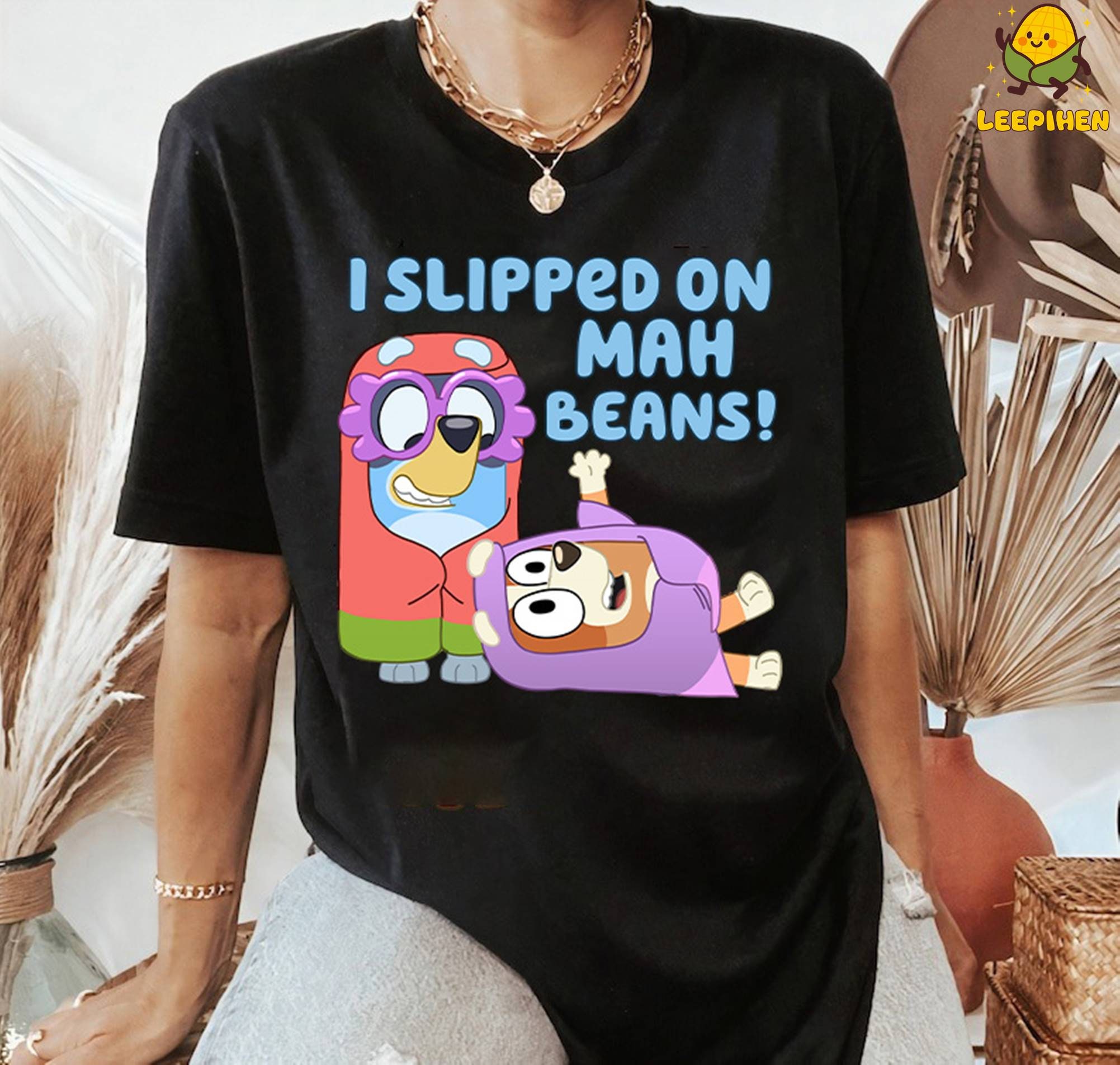 TSHIRT-I Slipped On Mah Beans! Hoodie, Bluey Dad Hoodie, Bluey Mom ...