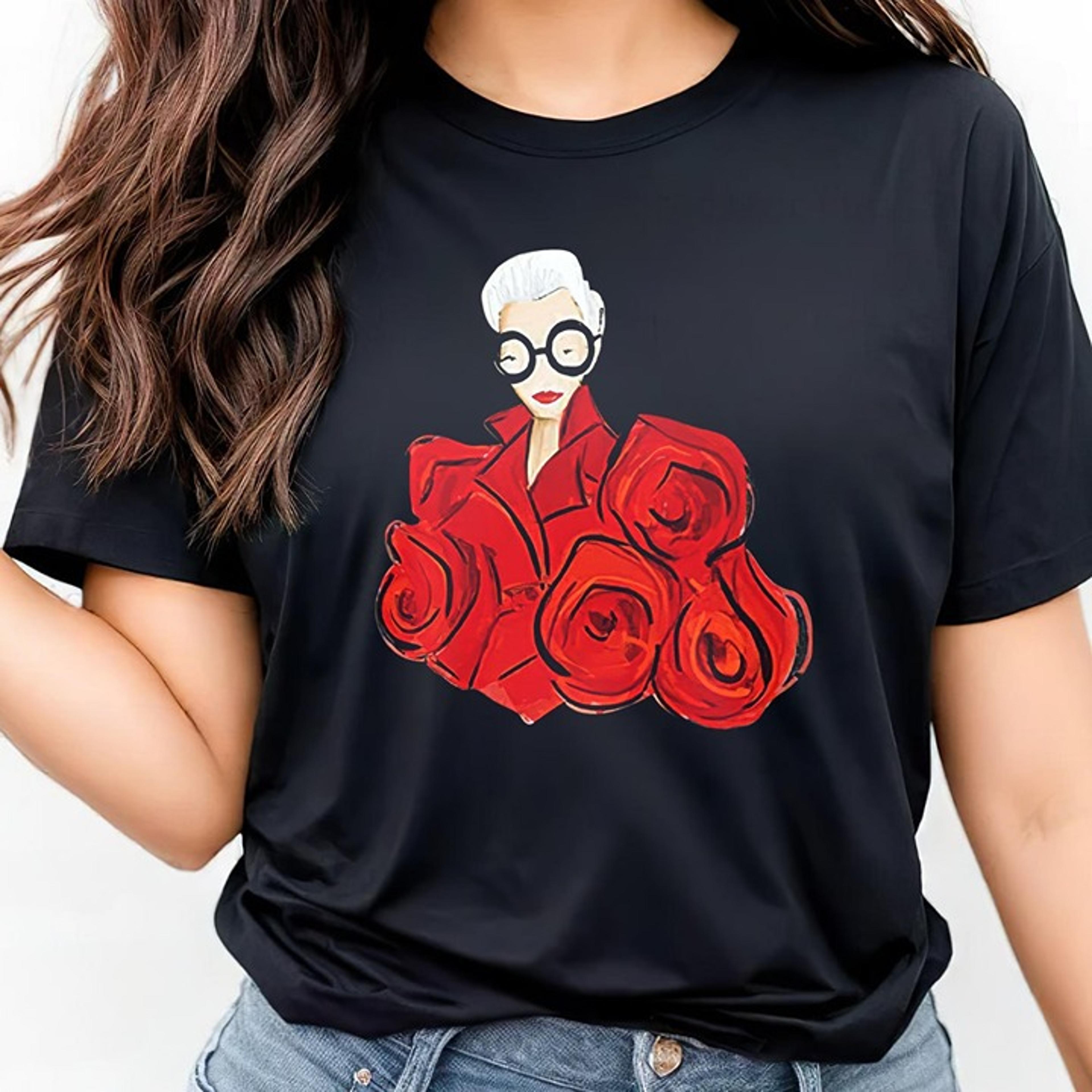 TSHIRT-Iris Apfel T-Shirt, RIP Iris Apfel 1921 - 2024 tshirt, Iris ...