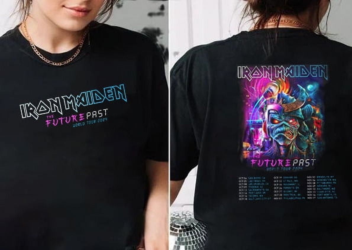TSHIRT-Iron Maiden The Future Past World Tour 2024 North American New Schedule T-Shirt - Walmart.com