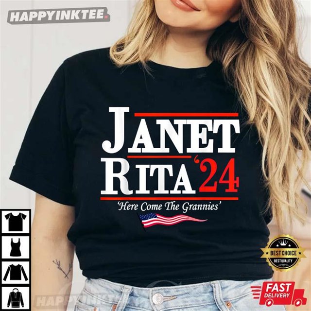 TSHIRT-Janet and Rita 2024 Here Come the Grannies Bluey T-Shirt - Walmart.com