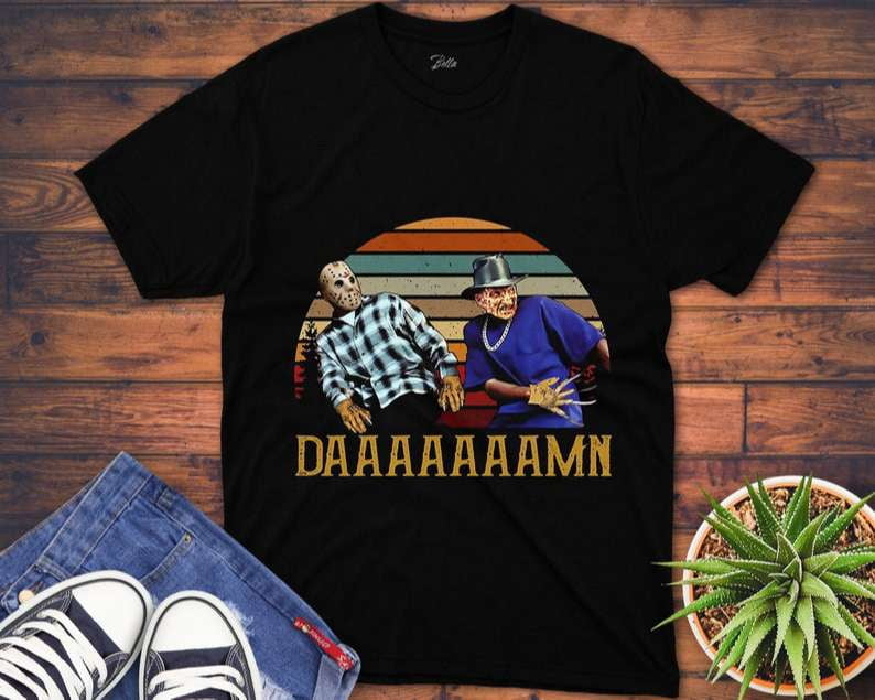TSHIRT-Jason Voorhees Freddy Krueger T Shirt Daaamn - Walmart.com