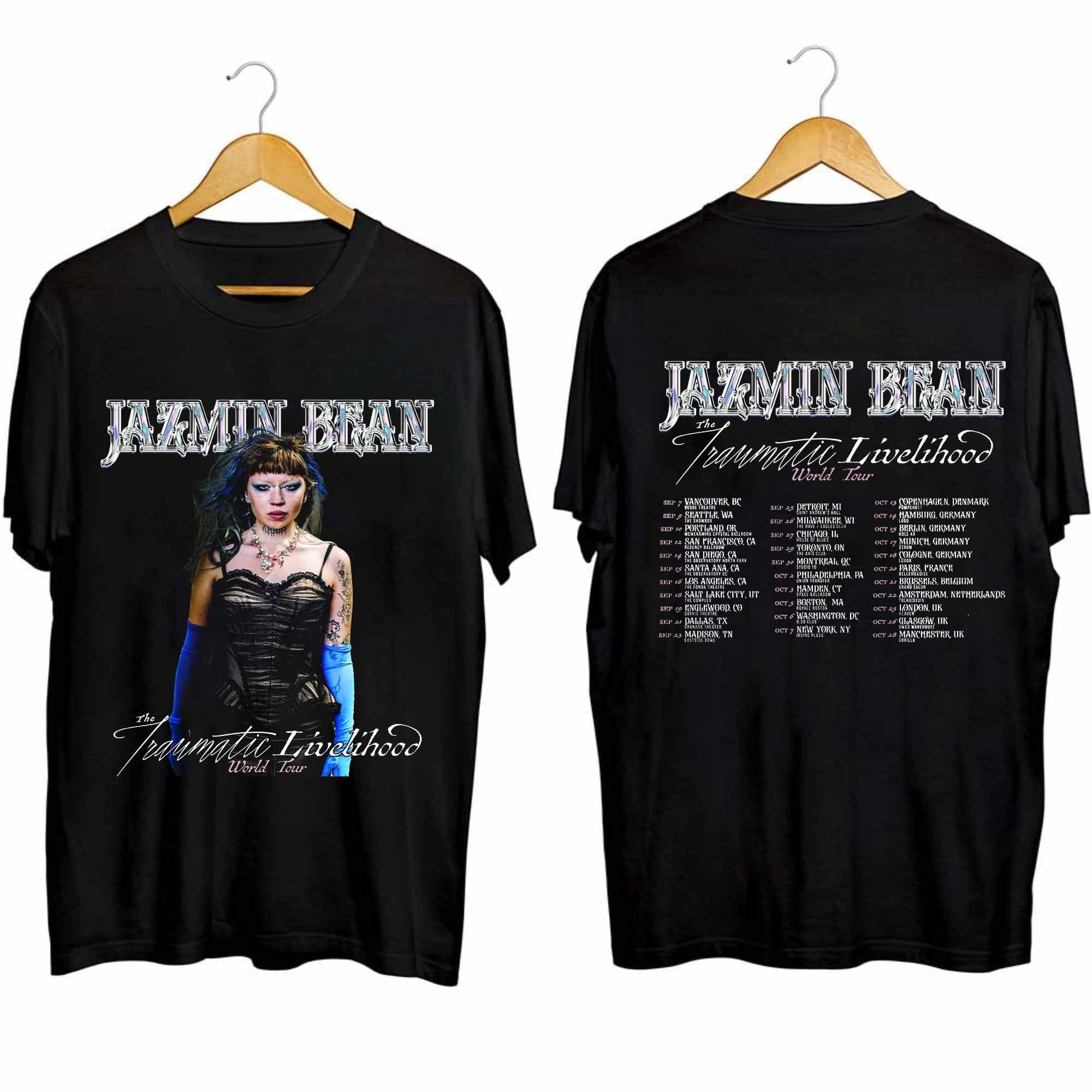 TSHIRT-Jazmin Bean Traumatic LiveliHood World Tour 2024 Shirt, Jazmin ...