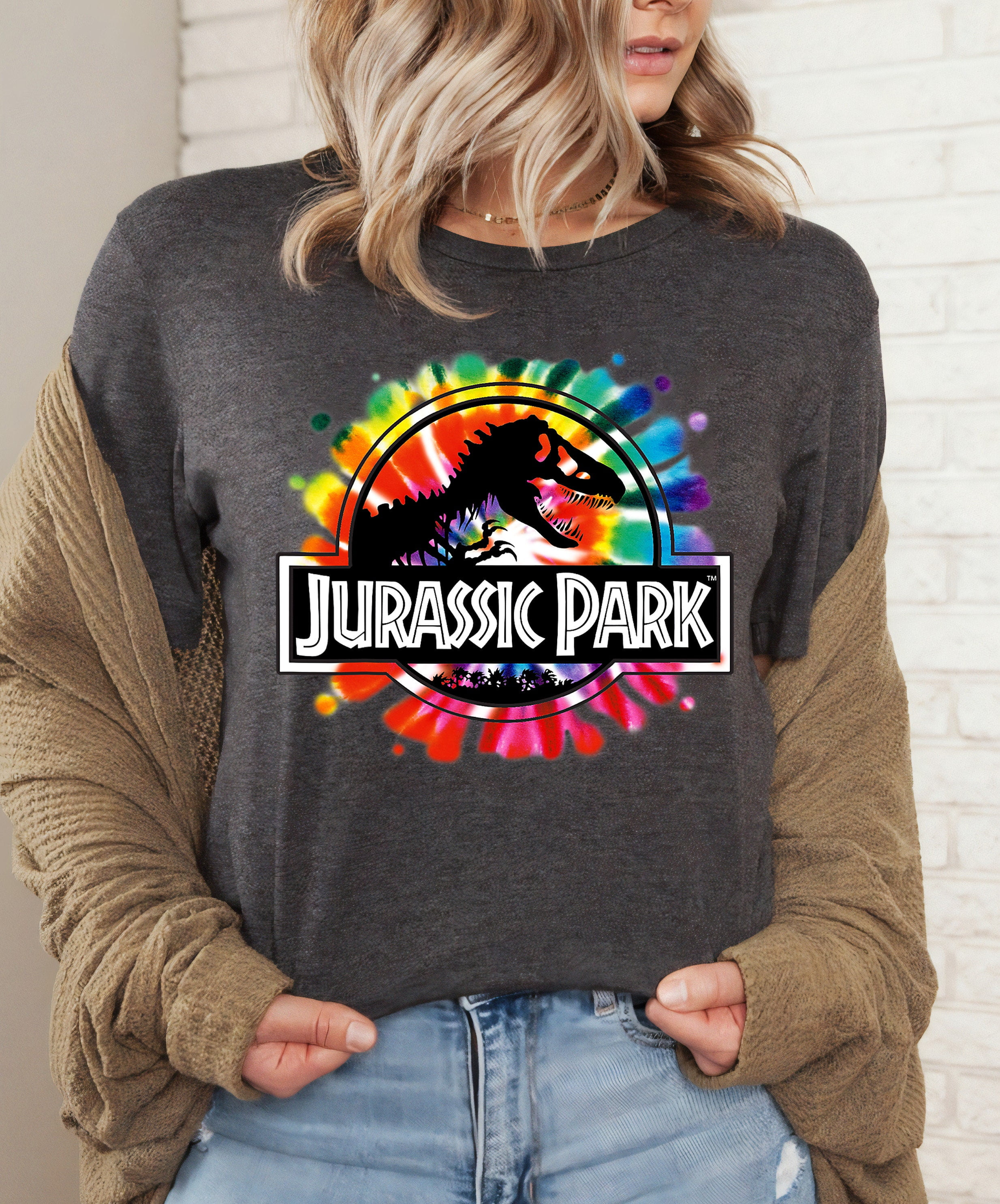 TSHIRT-Jurassic Park Classis Logo Tie Dye Graphic T-Shirt, Jurassic ...