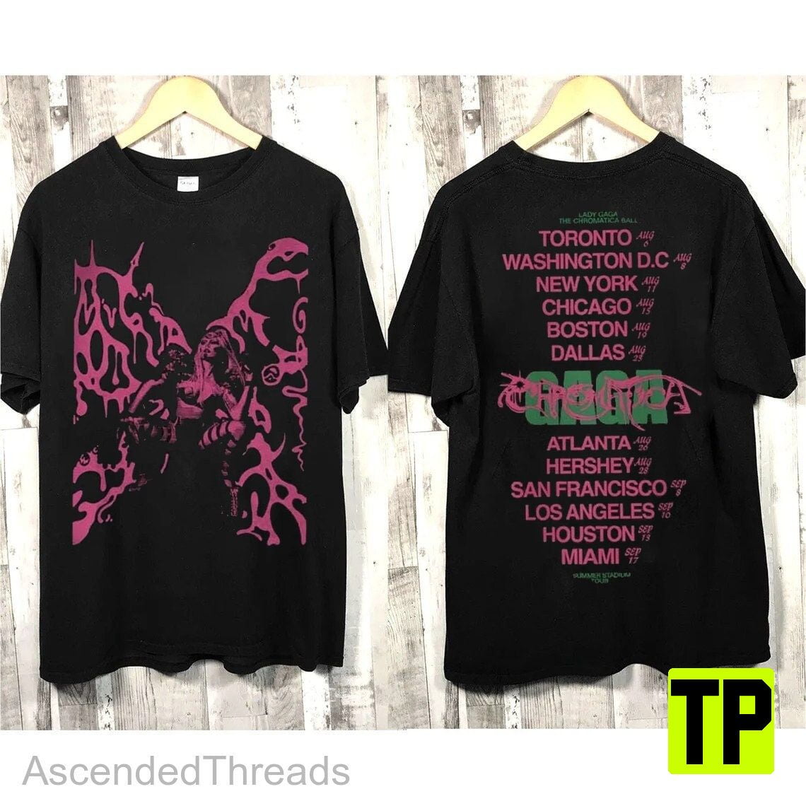 TSHIRT-Lady Gaga Chromatica Tour Lady Gaga Gaga Stadium 2022 Tour Gaga ...