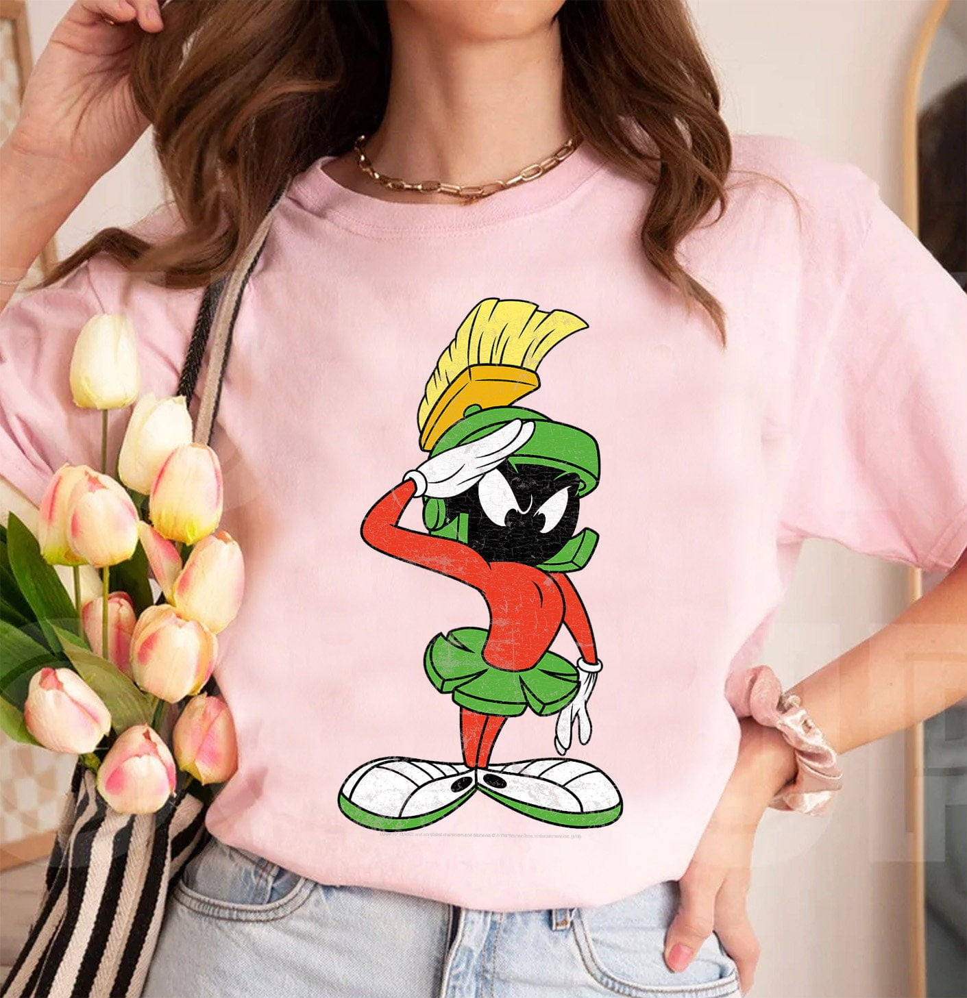 TSHIRT-Looney Tunes Marvin The Martian Salute Portrait T-Shirt , Bunny ... TSHIRT-Looney Tunes Marvin The Martian Salute Portrait T-Shirt , Bunny ...