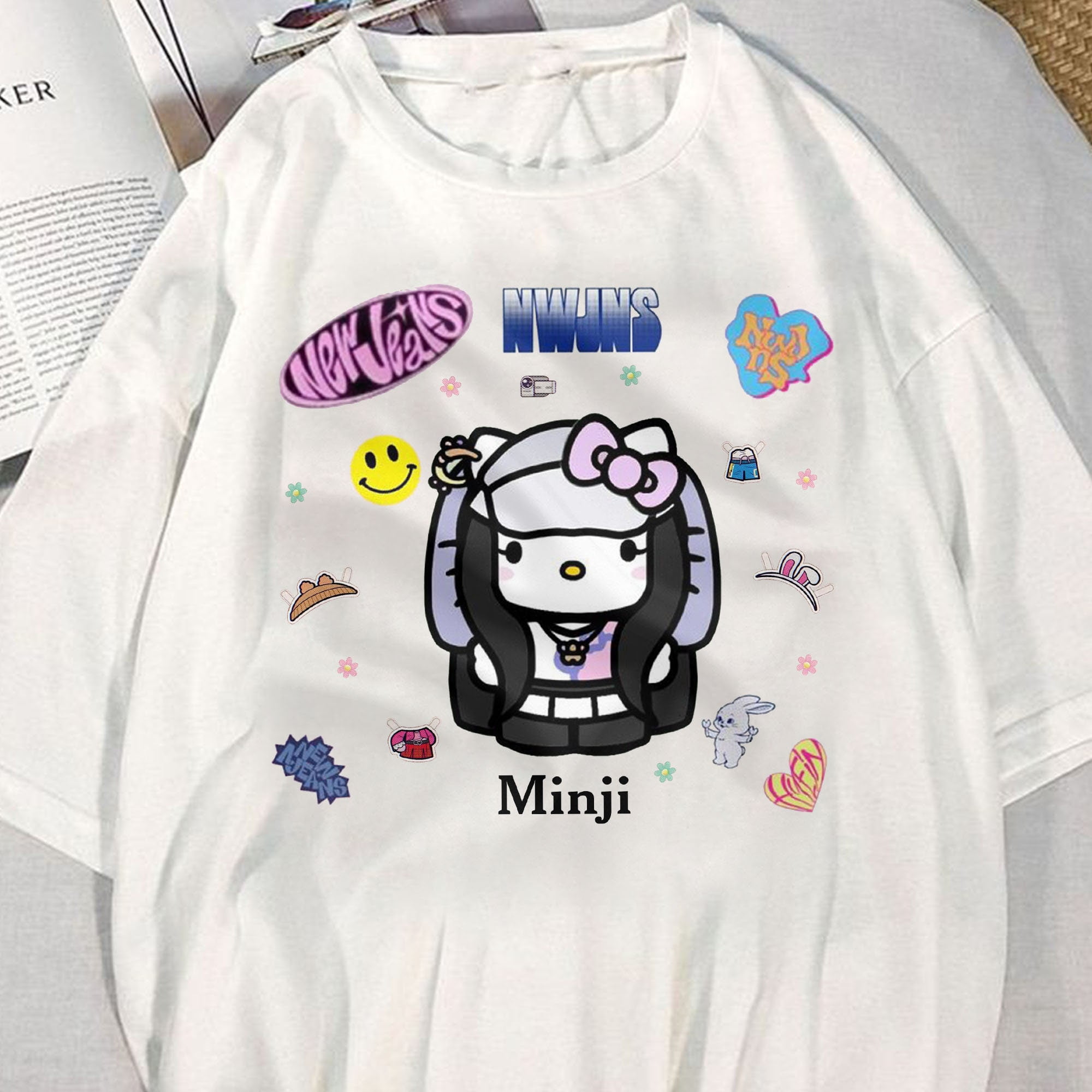 TSHIRT-Minji Newjeans Chibi Y2k Fanart Shirt, Minji Newjeans Kpop ...