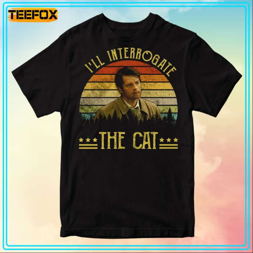 TSHIRT-Misha Collins I’ll Interrogate The Cat Movie T-Shirt - Walmart.com