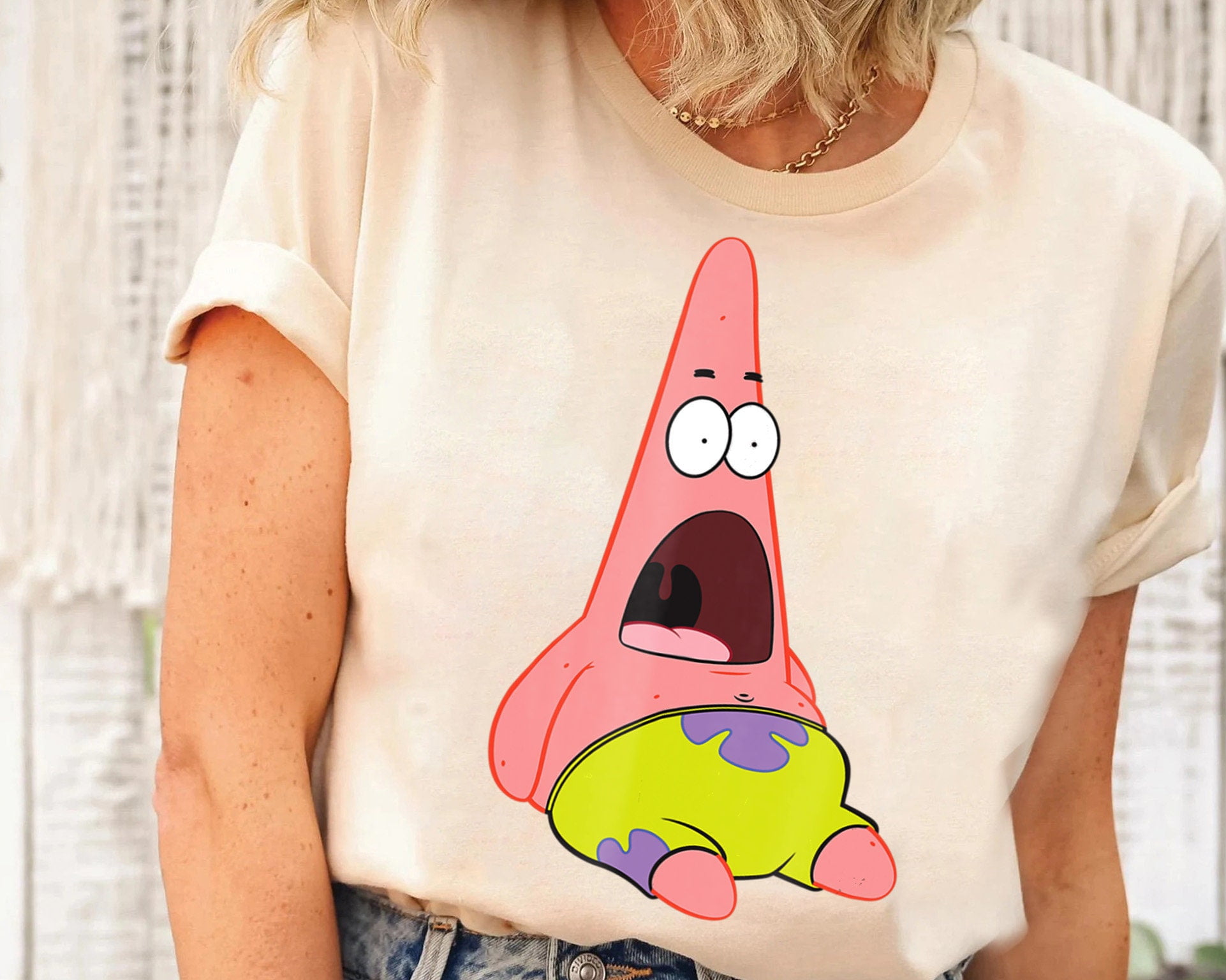 TSHIRT-Patrick Star Spongebob Funny Face shirt, Spongebob With Friends ...