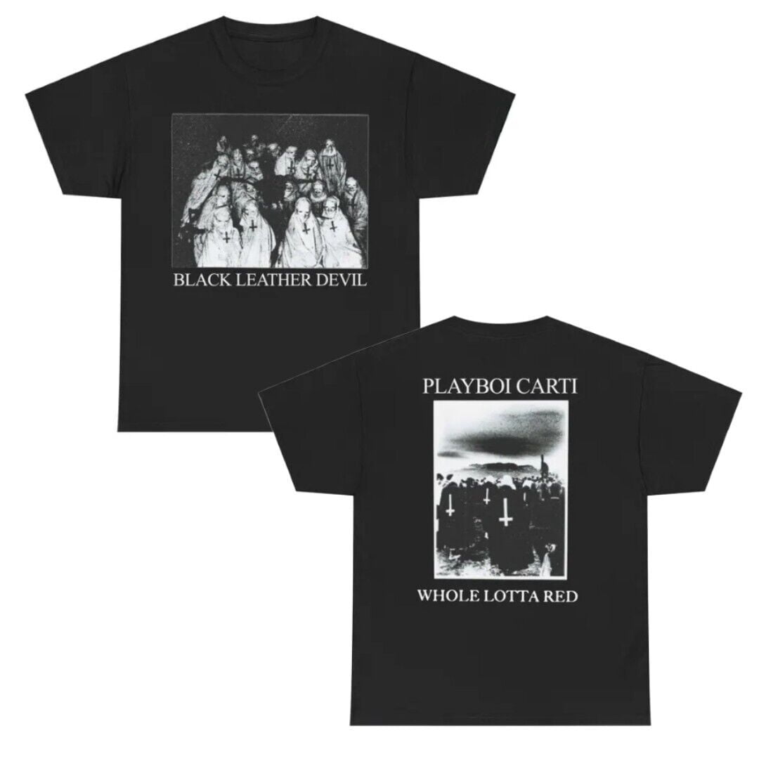 TSHIRT-Playboi Carti WLR Black Leather Devil T-shirt Album Tour Merch ...