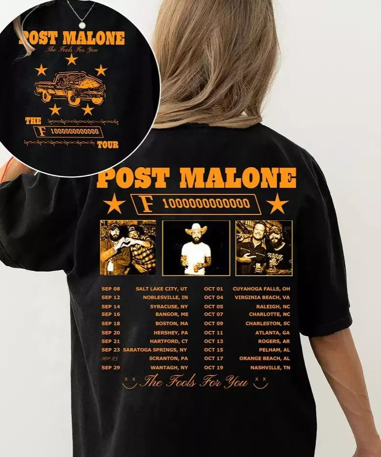 TSHIRT-Post Malone Tour The F-1 Trillion Album T-Shirt, Posty Rapper ...