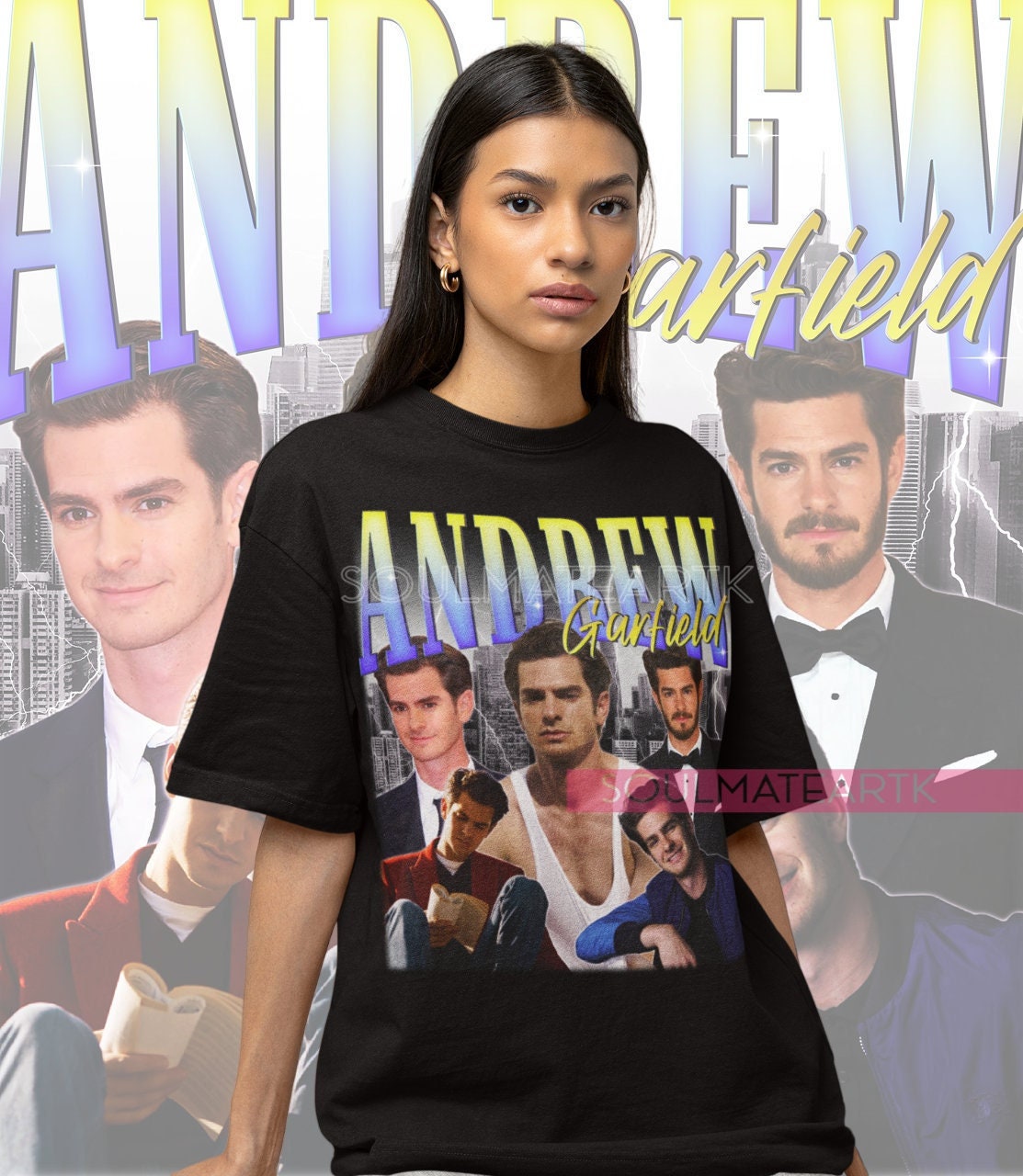 TSHIRT-RETRO ANDREW GARFIELD Shirt, Andrew Garfield Vintage Tshirt ...