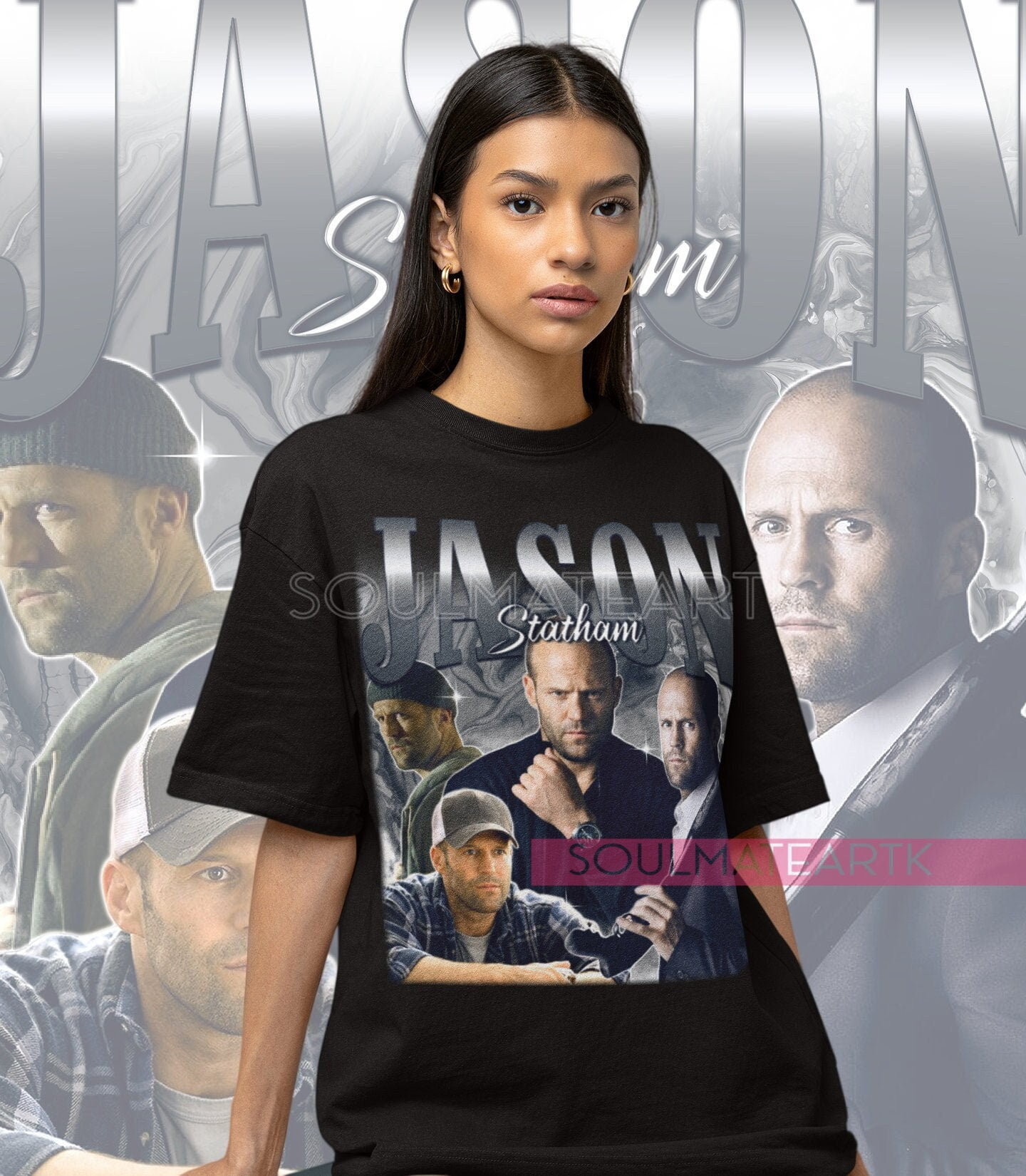 TSHIRT-RETRO Jason Statham Shirt, Jason Statham Homage Tshirt, Jason ...
