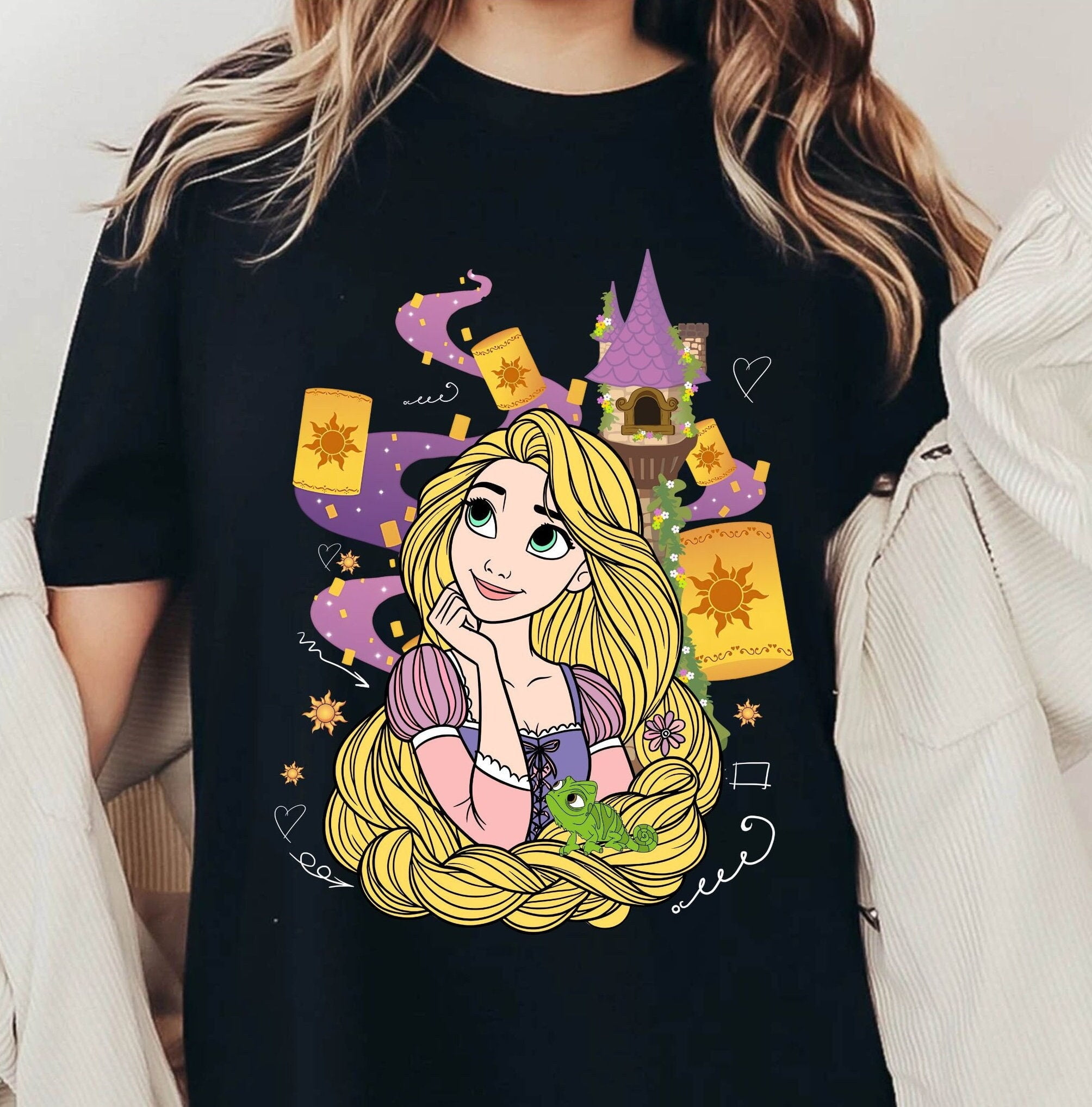 TSHIRT-Rapunzel Tangled Sun Lantern Floral Shirt, Disney Tangled ...