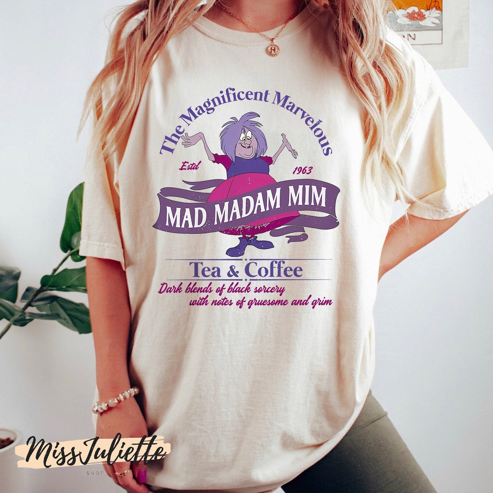TSHIRT- Retro Mad Madam Mim Tea & Coffee Shirt, The Sword In The Stone ...