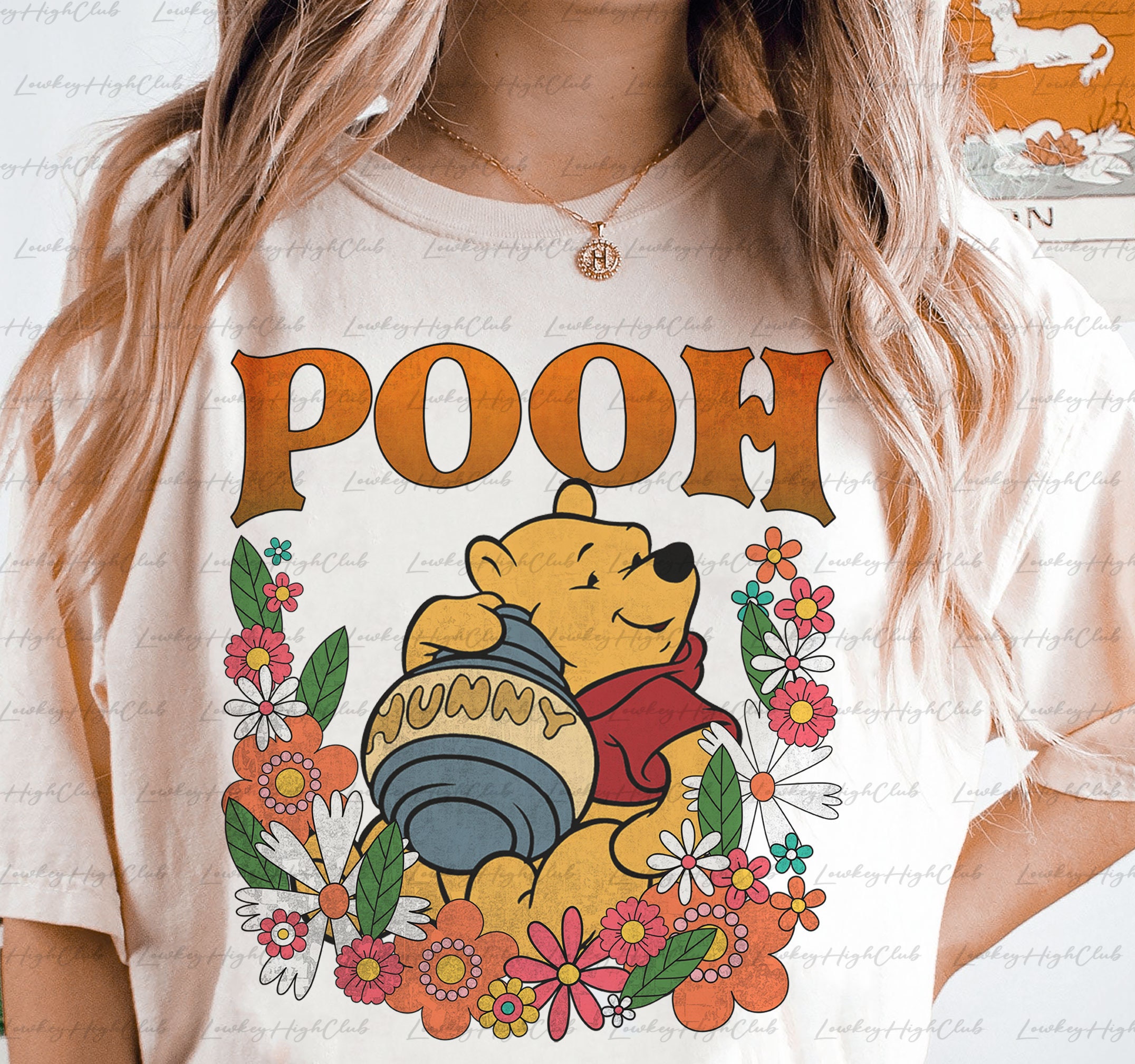 TSHIRT-Retro Winnie Pooh Floral 90s Shirt, Vintage Pooh Bear Shirt ...