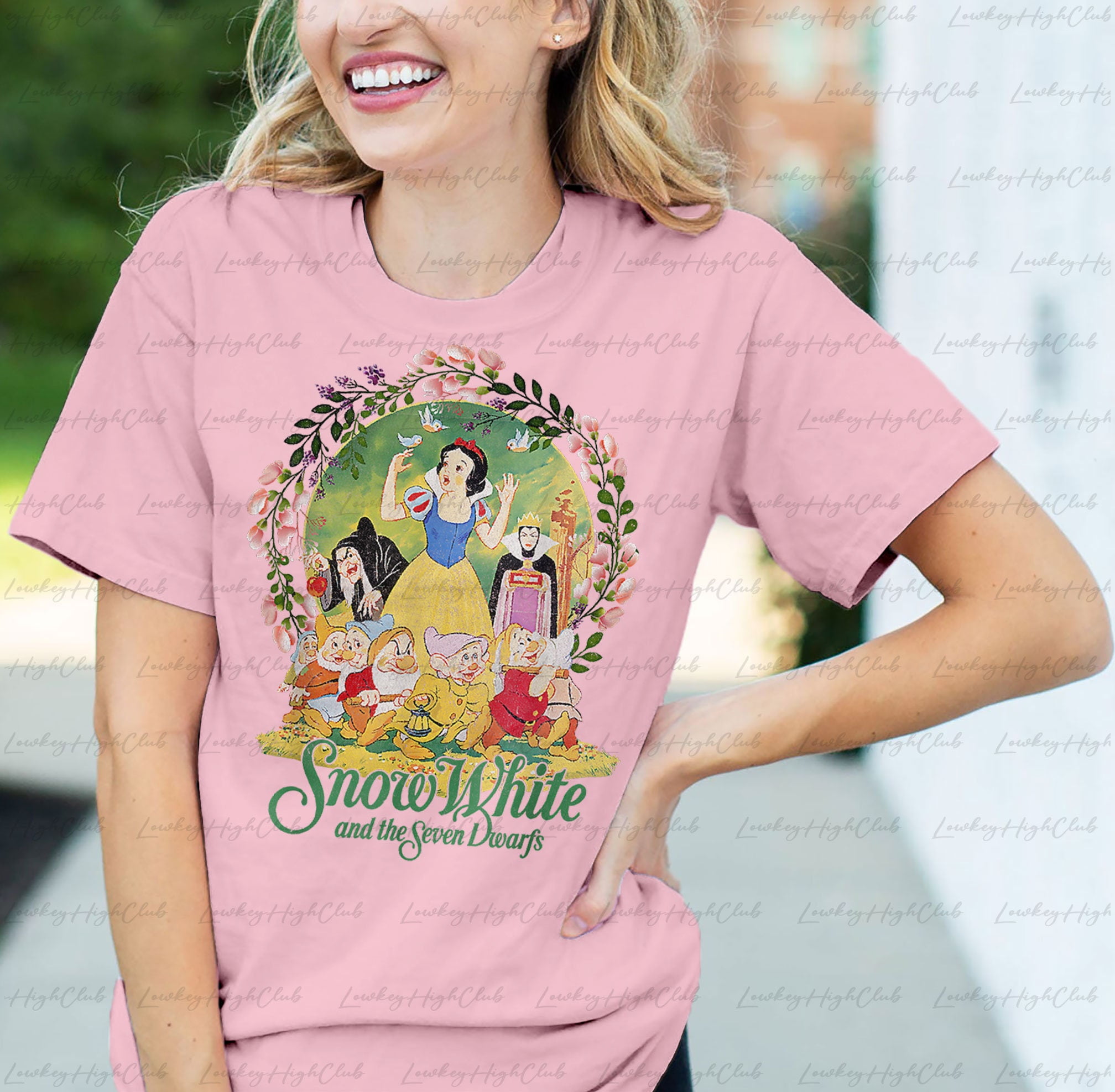 TSHIRT-Snow White & The 7 Dwarfs 90s Shirt, Classic Snow White Characters Shirt, Evil Queen ...