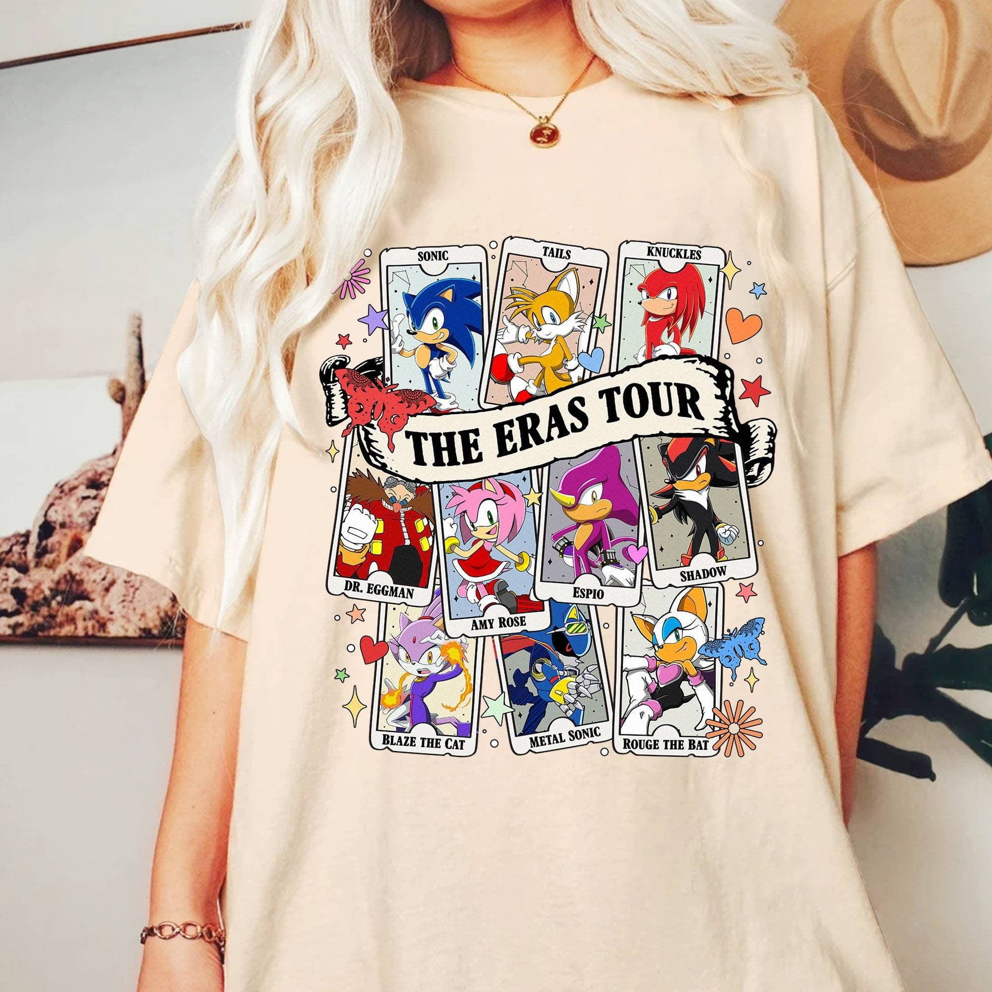 TSHIRT-Sonic the Hedgehog The Tour Tarot Card Shirt | Amy Rose Sonic ...
