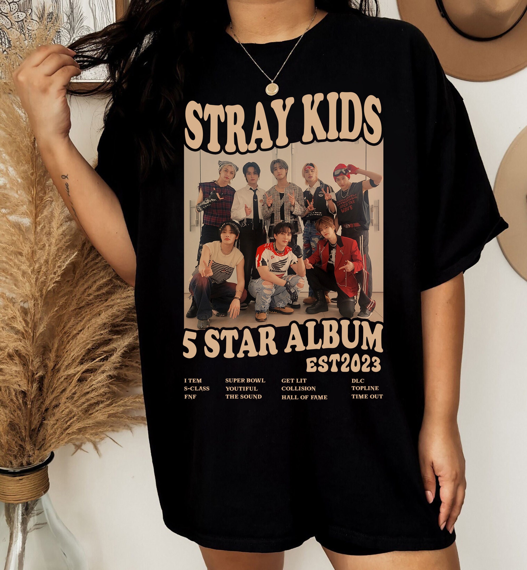 TSHIRT-Stray Kids Retro Shirt. Stray Kids 5 Star Shirt. Stray Kids ...