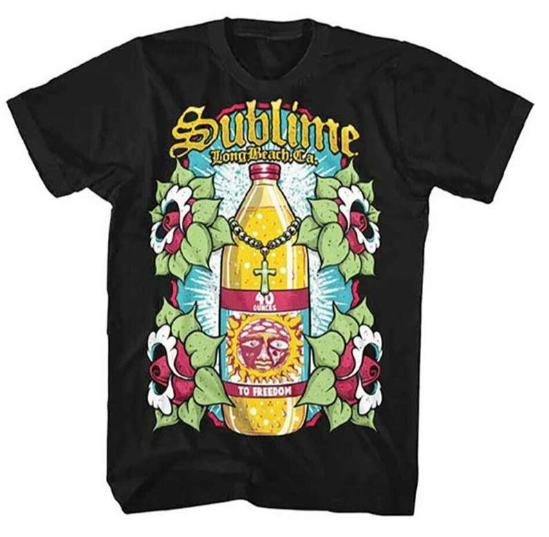 TSHIRT-Sublime Rock Band T-Shirt 40 Oz Bottle - Walmart.com