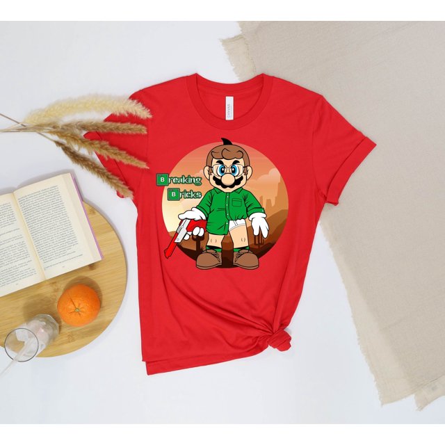 TSHIRT-Super Mario Walter White Shirt, Breaking Bad Mario Tshirt, Super ...