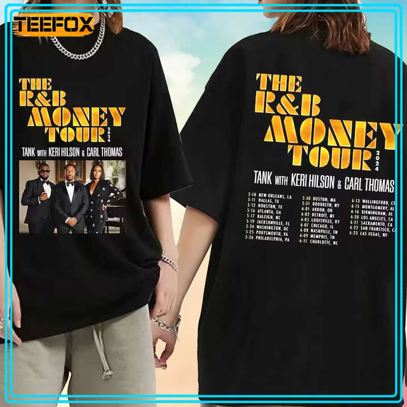 TSHIRT-Tank with Keri Hilson and Carl Thomas – The R&B Money Tour 2024 T-Shirt - Walmart.com
