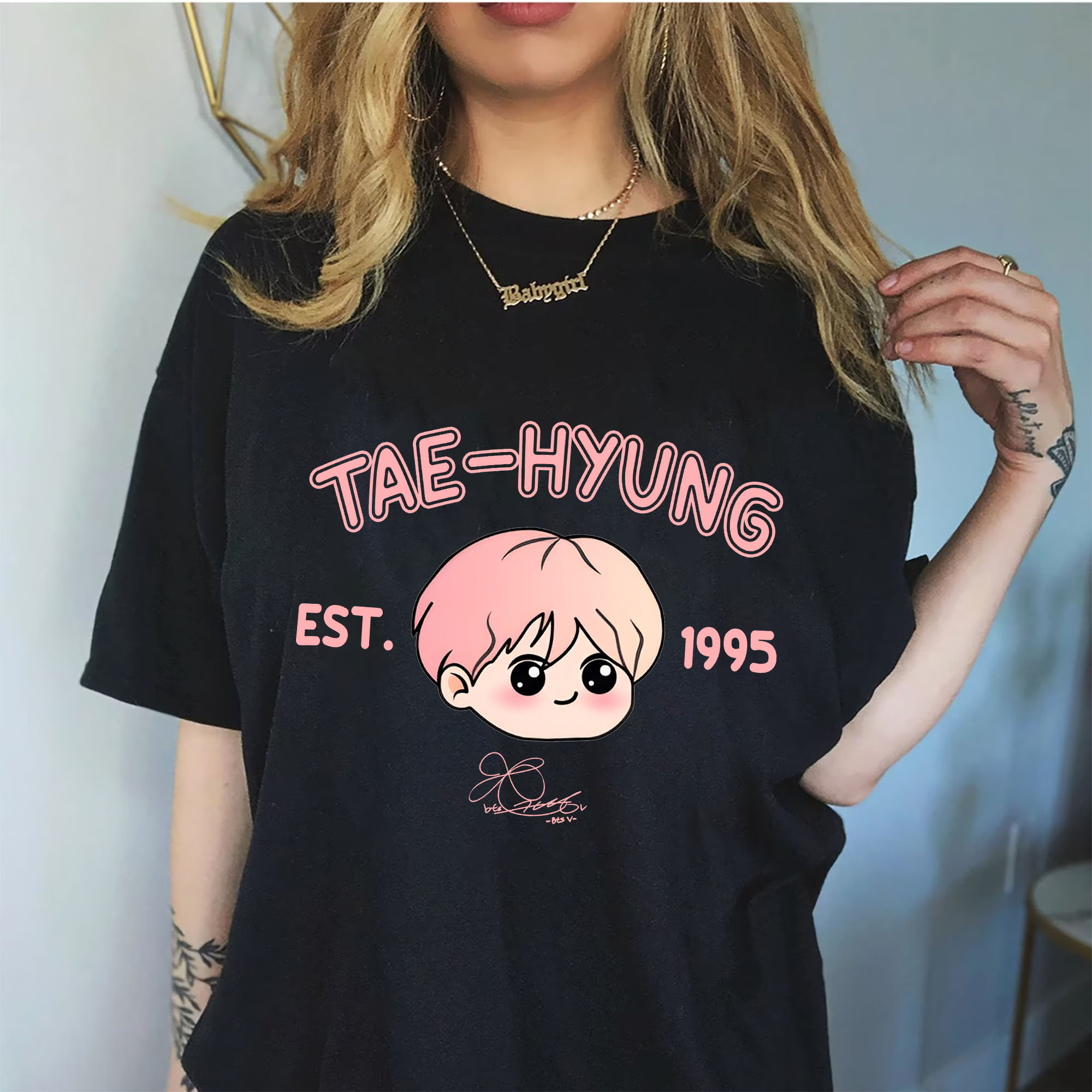 TSHIRT-Tea Hyung Bts Chibi Shirt, Cute Bts Members Chibi Sweatshirt ...