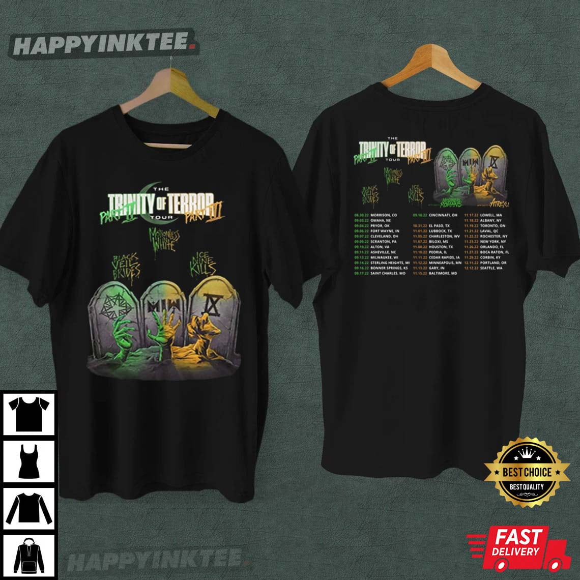 TSHIRT-The Trinity Of Terror Part 2 And Part 3 Tour Concert 2022 T ...