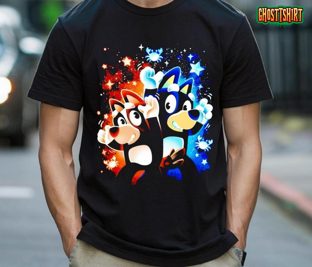 TSHIRT-Tickle Crabs Bingo And Bluey Shirt - Walmart.com