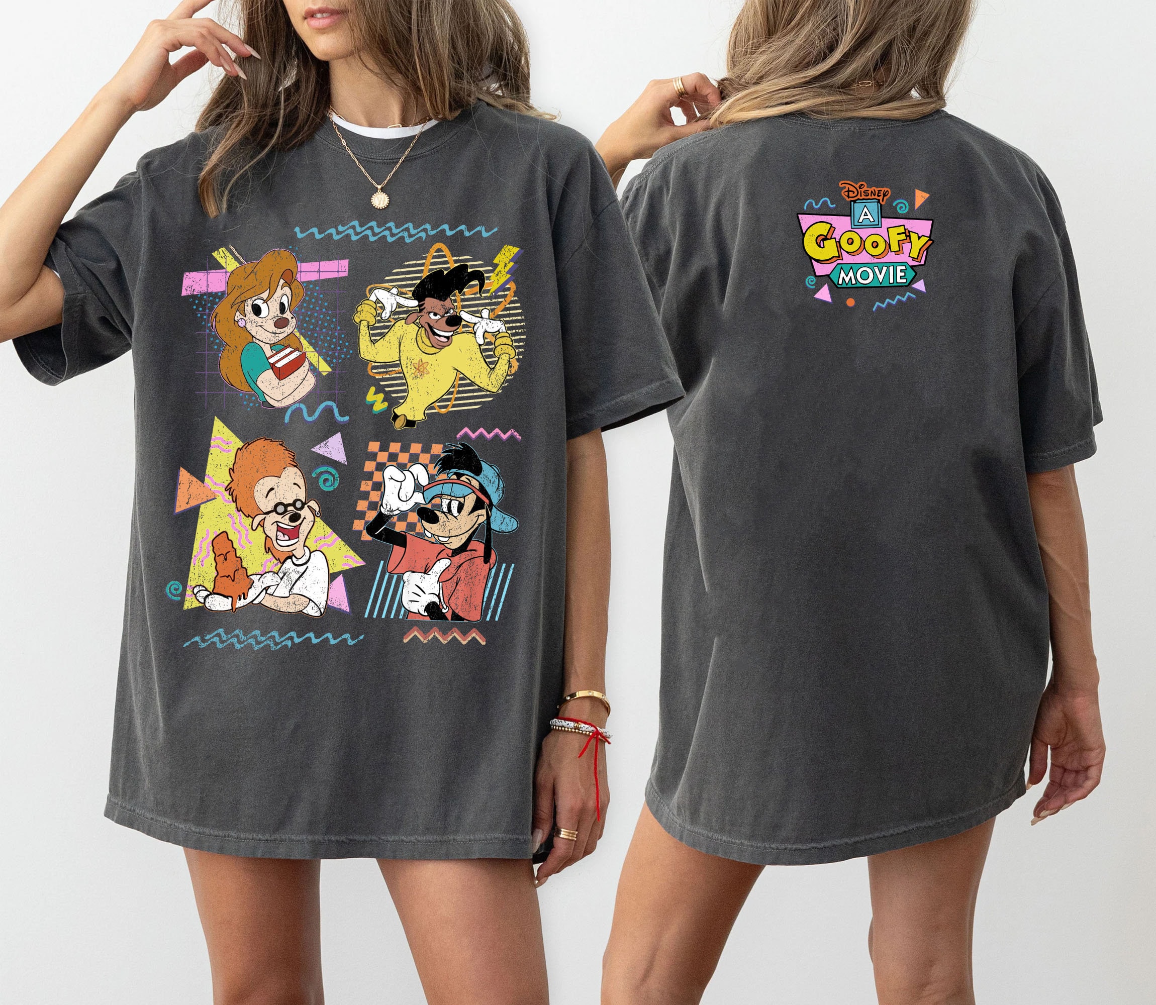 TSHIRT-Two Sided Retro 90s A Goofy Movie Shirt, Roxanne Powerline Goofy ...
