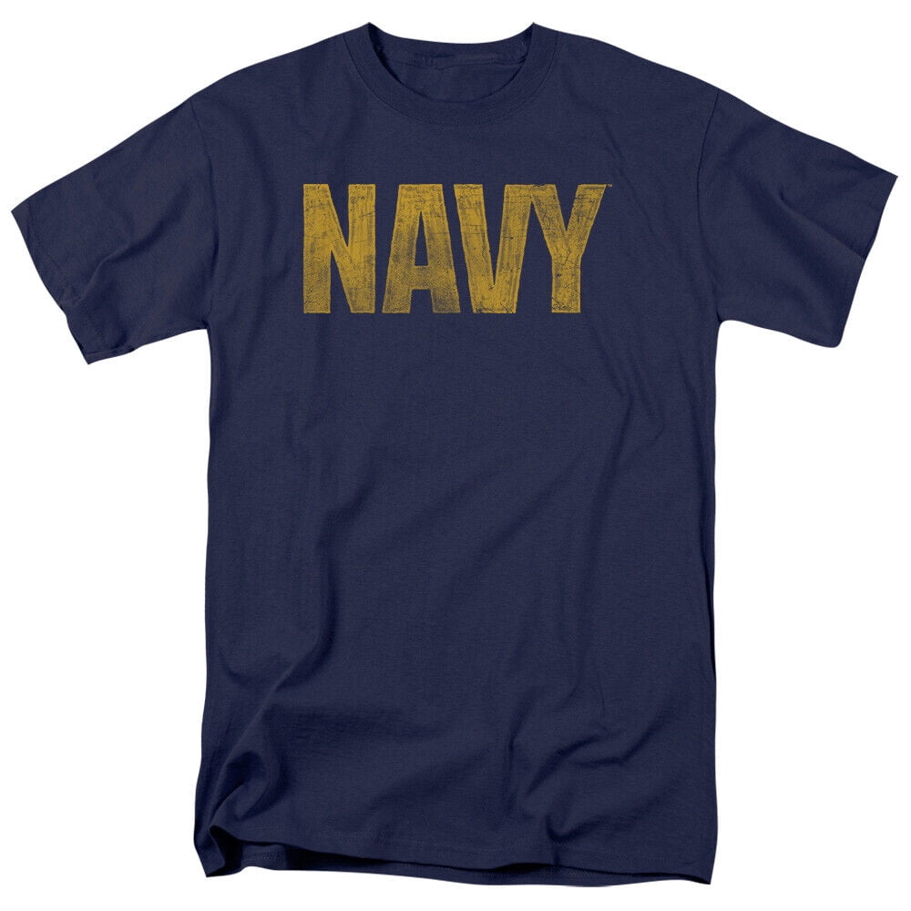 TSHIRT-U.S. Navy Logo T Shirt Mens Licensed USN USA Military Tee Navy ...