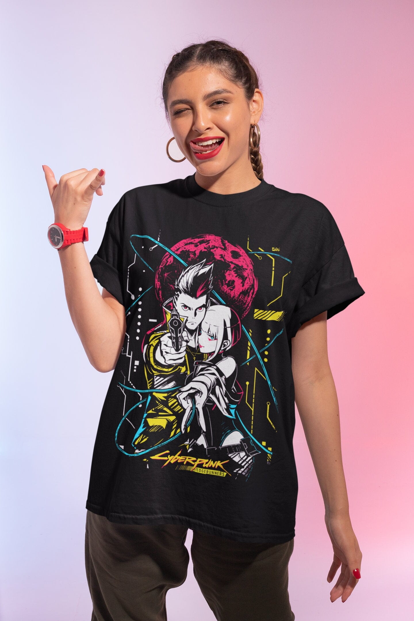 TSHIRT-Unisex Edgerunners David Lucy T-Shirt, Neoncore Cyberpunk Edgerunners Tee, Manga Shirt ...