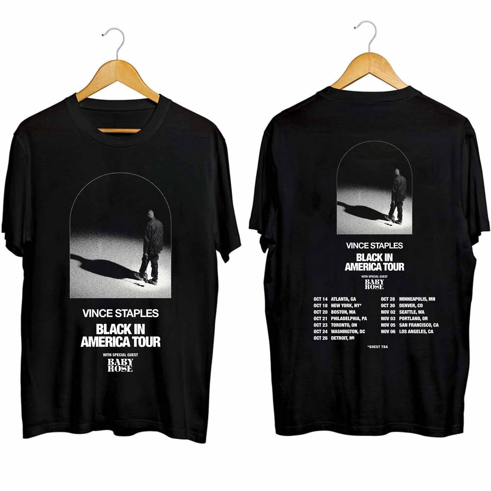 TSHIRT-Vince Staples - Black in America Tour 2024 Shirt, Vince Staples ...