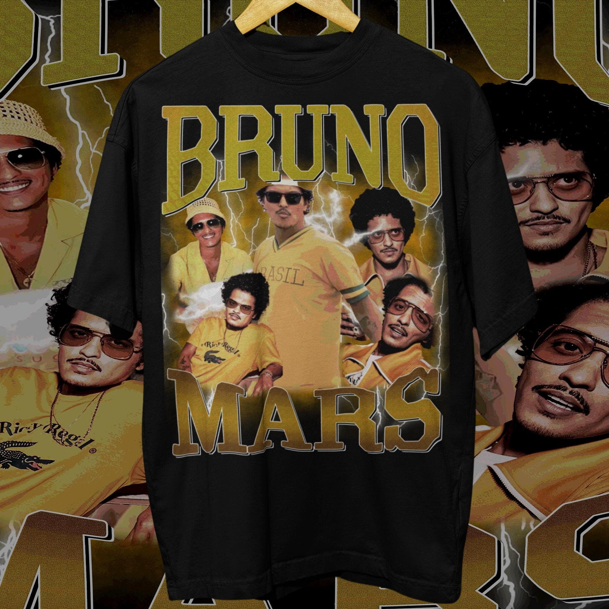 TSHIRT-Vintage Bruno Mars Shirt, Bruno Mars Merch Bootleg Bruno Tee, R ...
