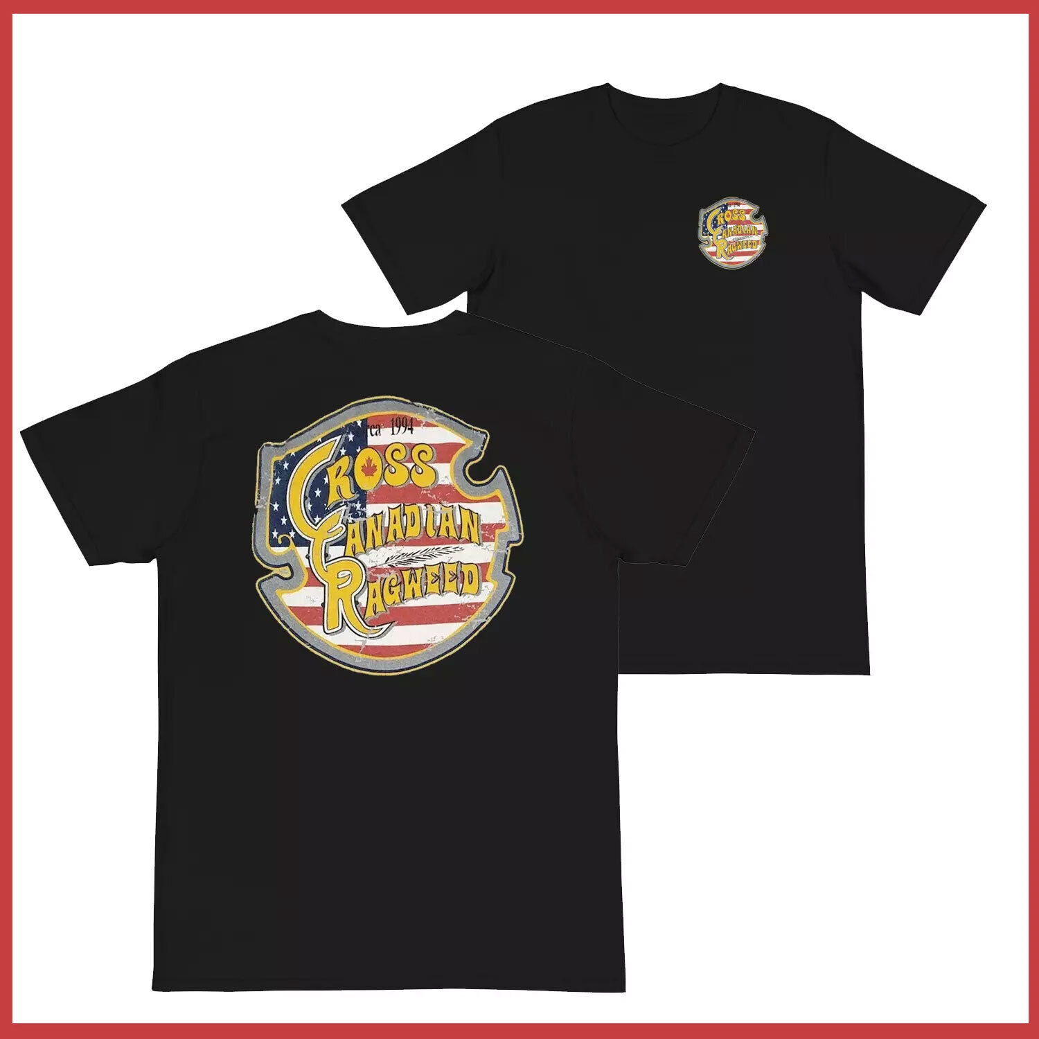 TSHIRT-Vintage Cross Canadian Ragweed Shirt Circa 1994 Tee - Walmart.com