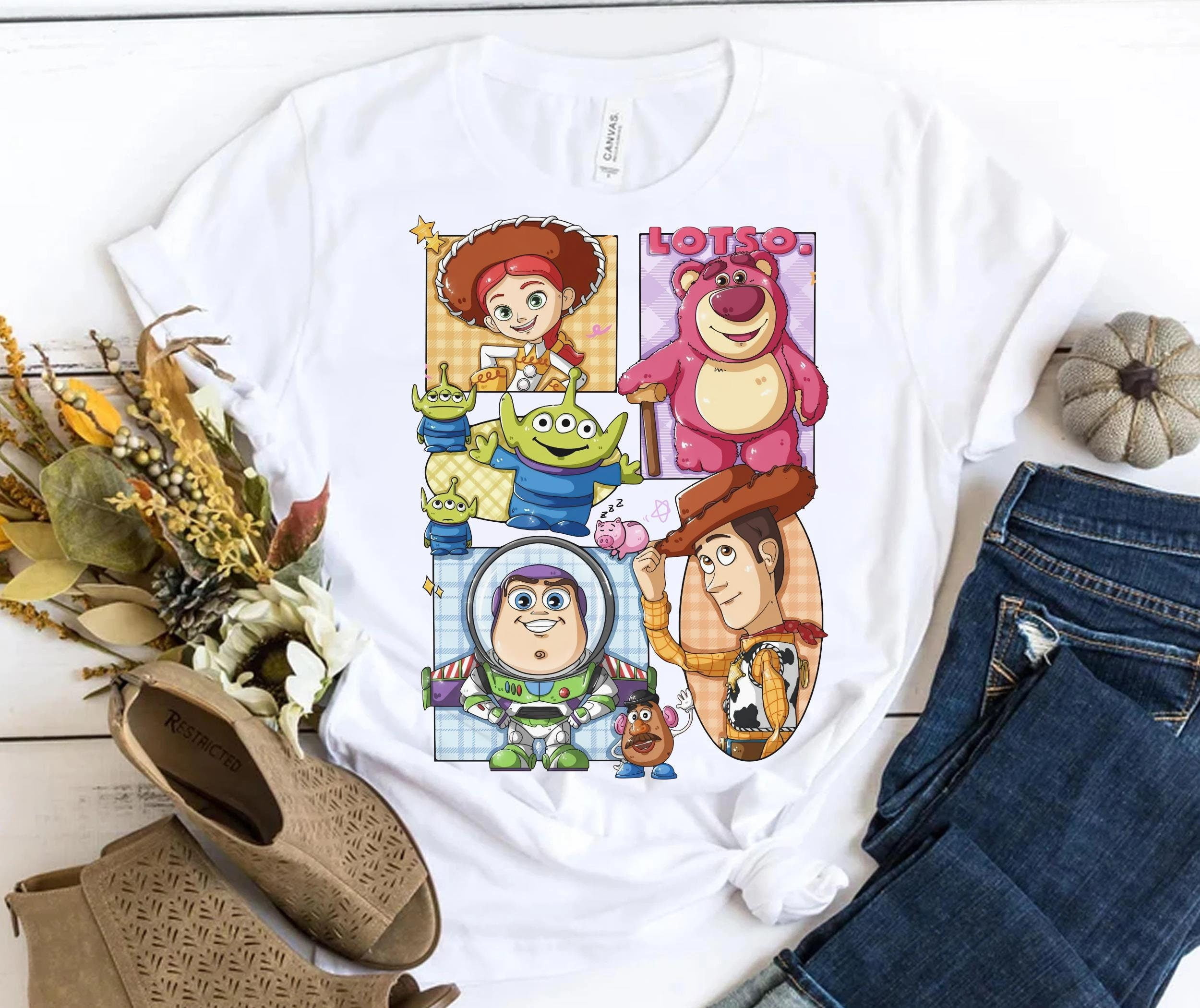 TSHIRT-Vintage Disney Toy Story Cute Portrait Characters Retro 90s ...