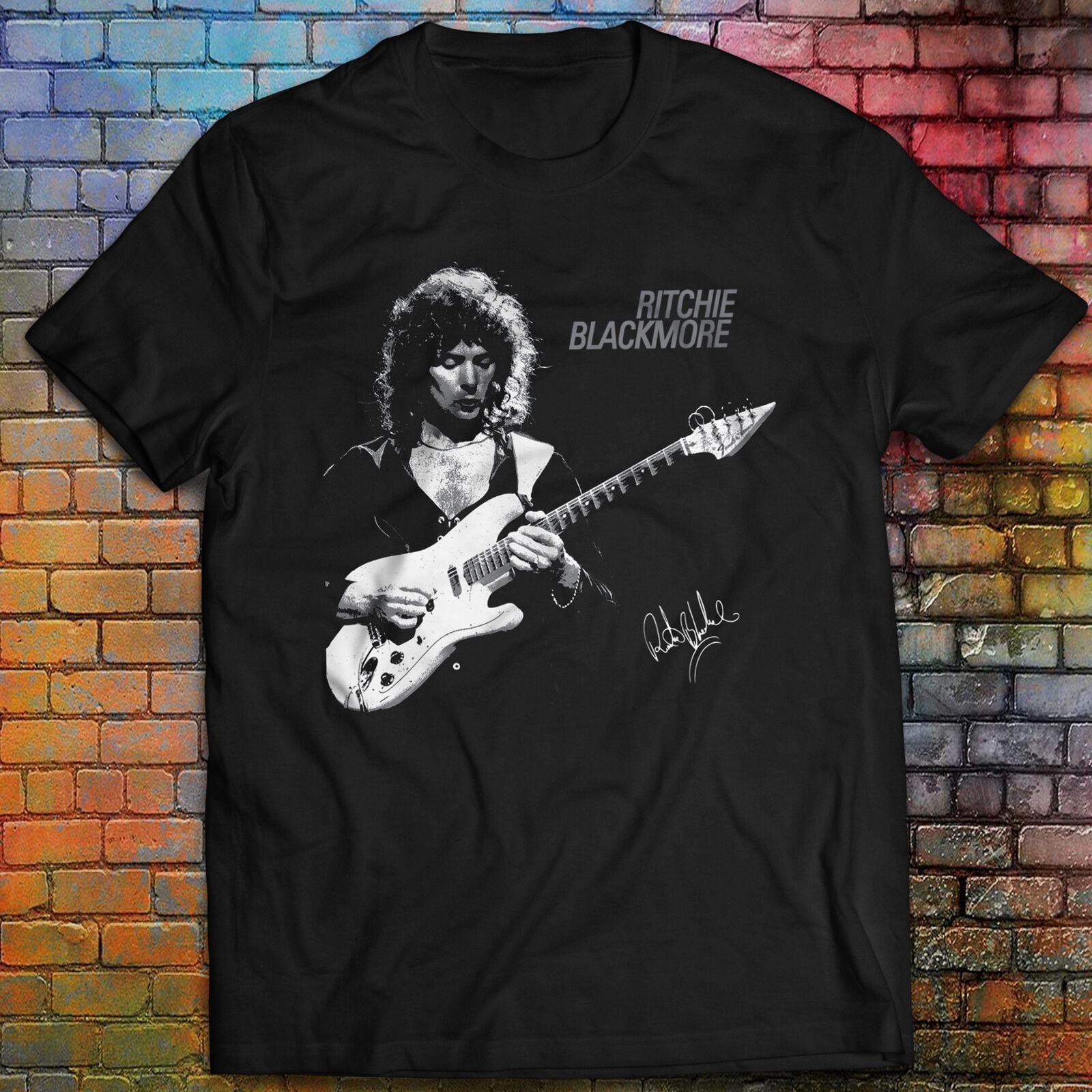 TSHIRT-Vintage Ritchie Blackmore Machine Head Rock Concert Music Cotton ...