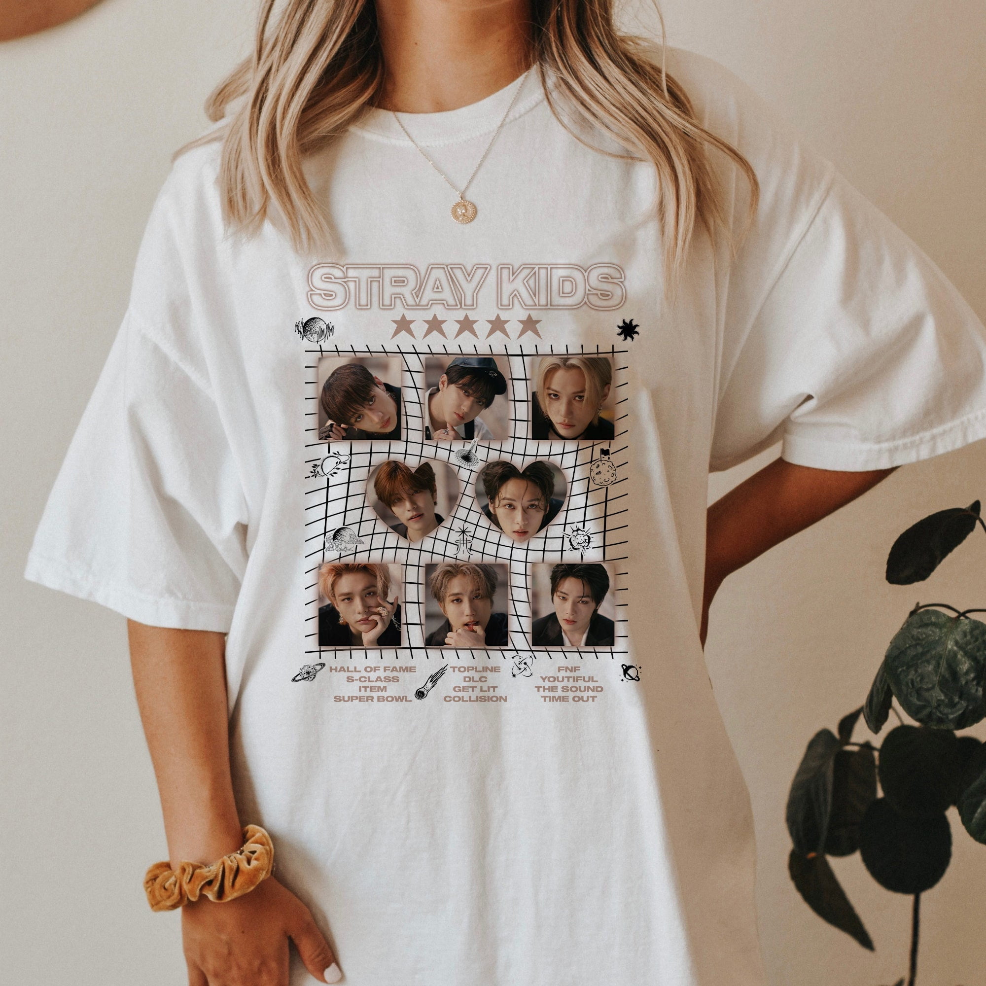 TSHIRT-Vintage Stray Kids Member Shirt. 5 Star Stray Kids Shirt. Stray ...