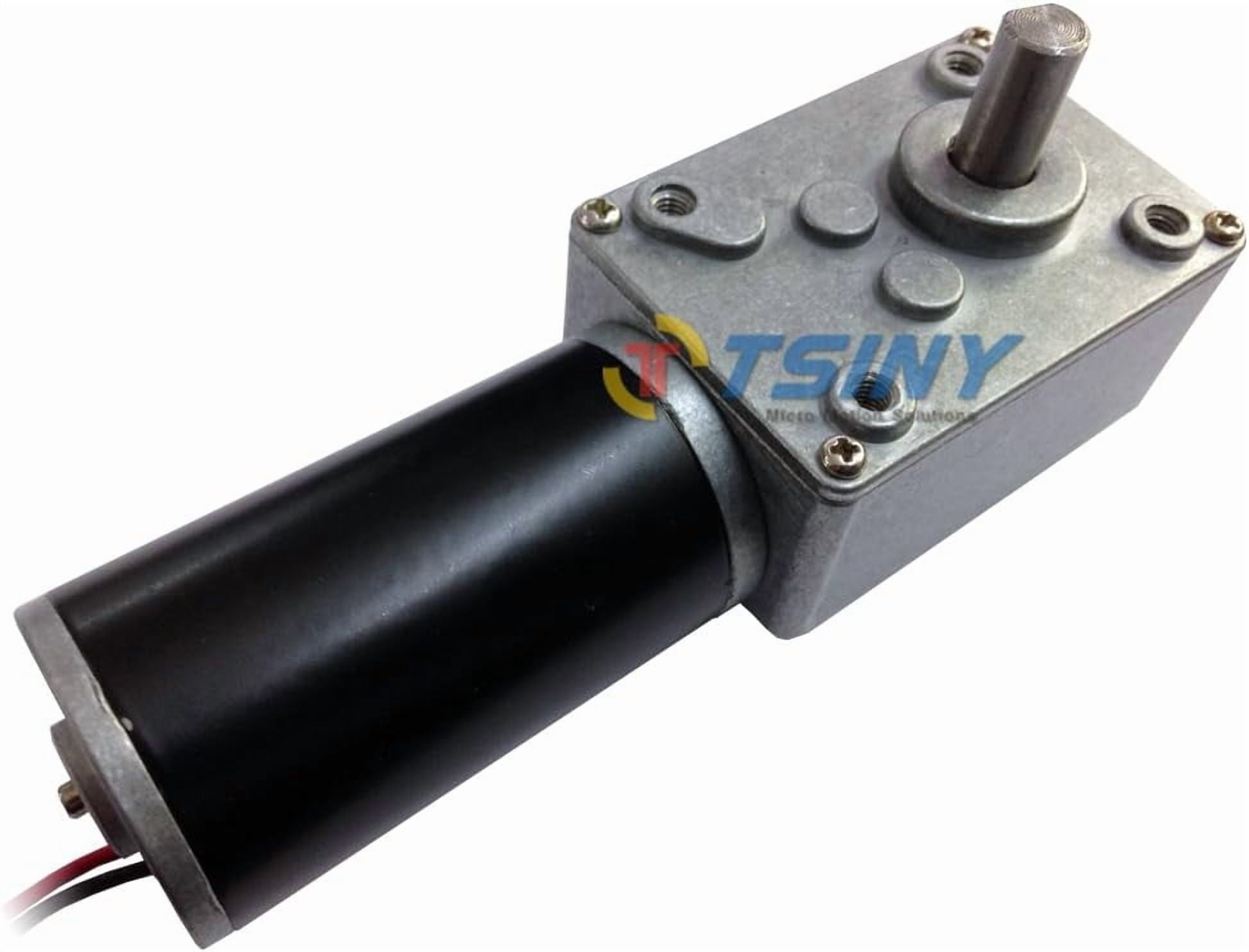 TSINY BBQ Miniature Right Angle 12v DC 16 Rpm Electric Worm Gear Box ...