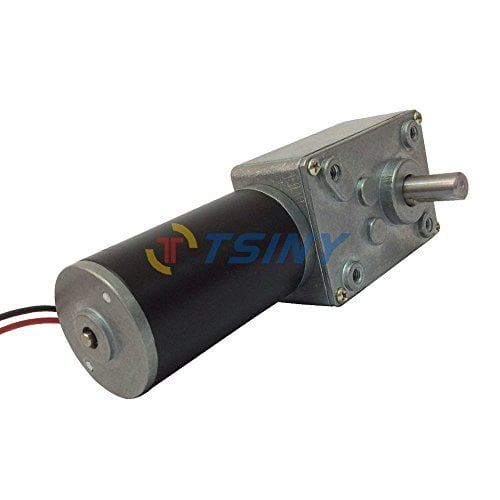 TSINY Reversible 12V Electrical DC Worm Gear Motor 260 RPM High Speed ...